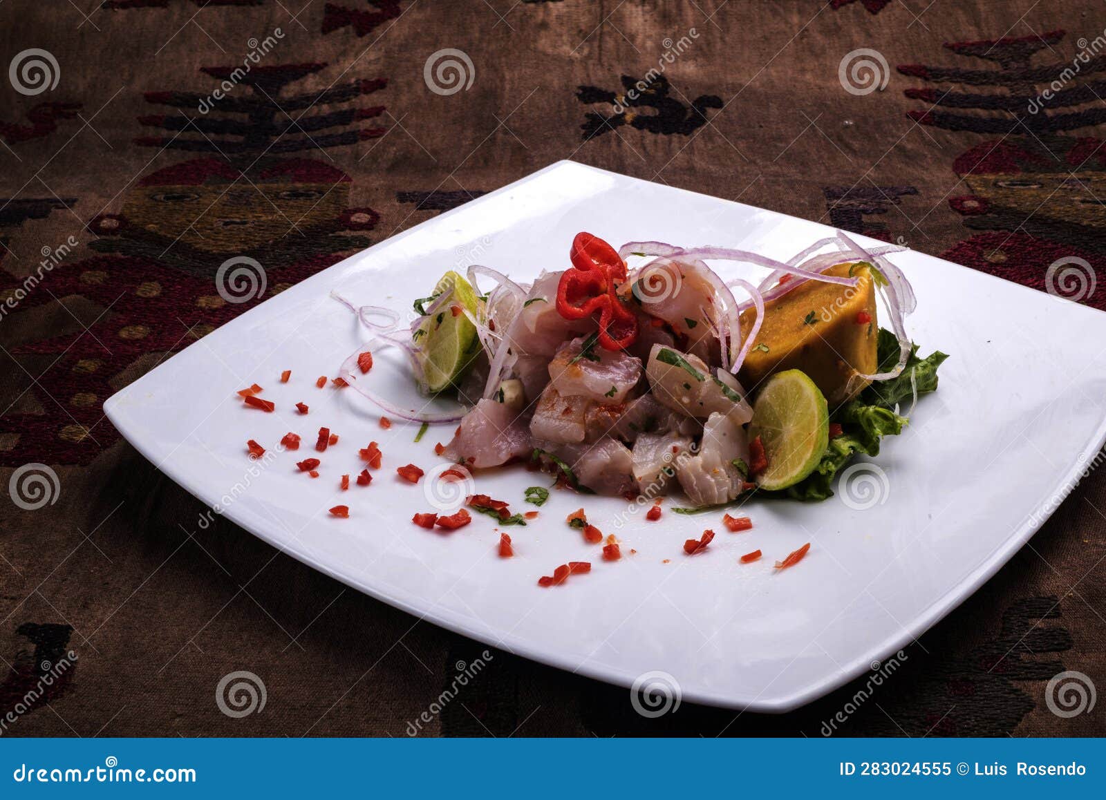 Ceviche, Symbol Dish of Peruvian Gastronomy Stock Image - Image of ...
