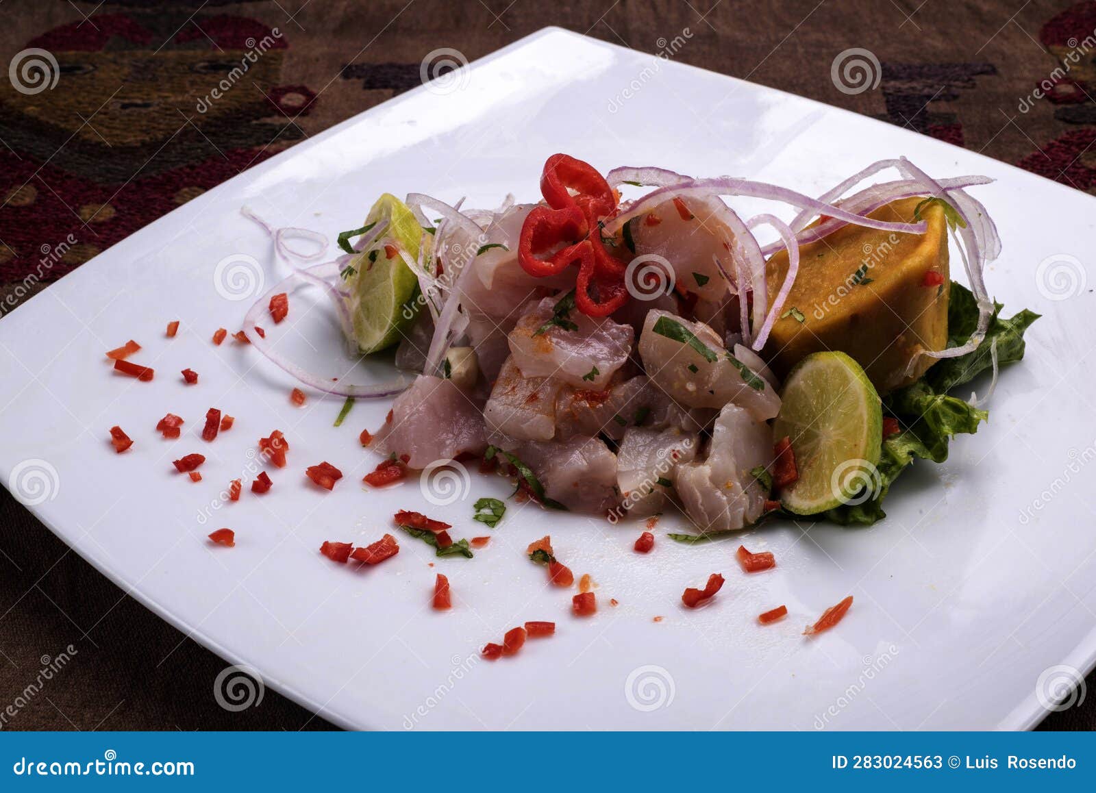 Ceviche Symbol Dish, of Peruvian Gastronomy Stock Image - Image of ...