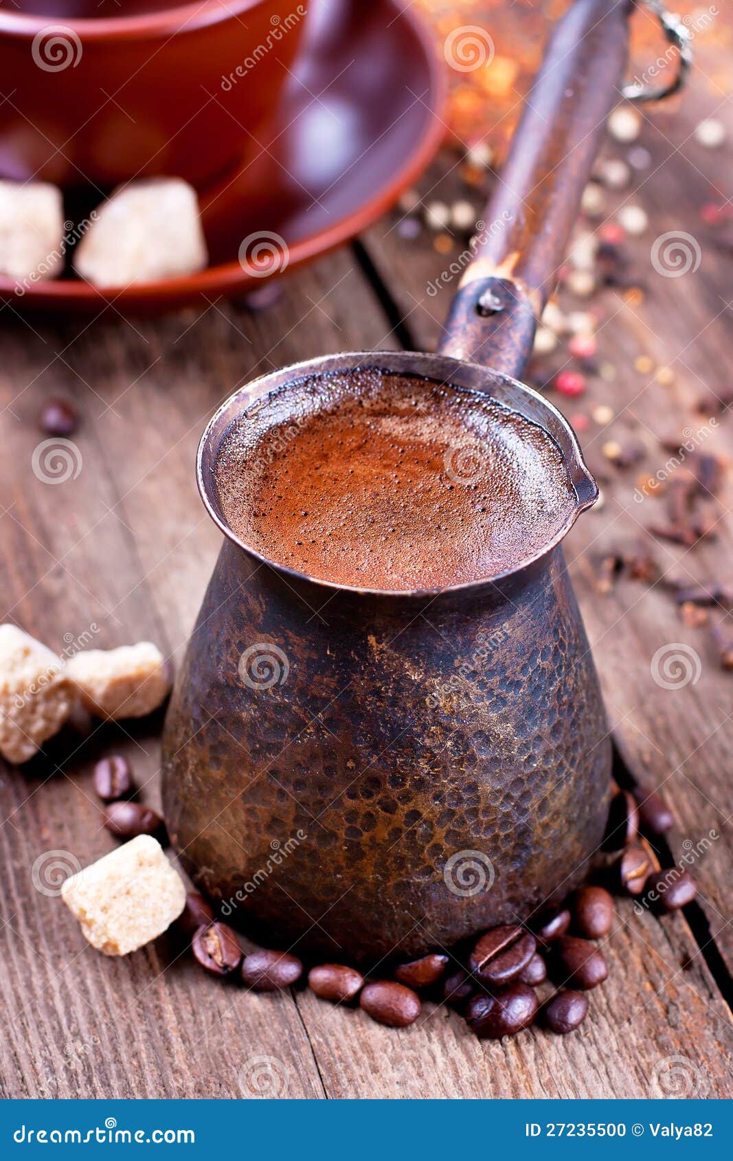 Cezve with hot coffee stock photo. Image of drink, cafe - 27235500