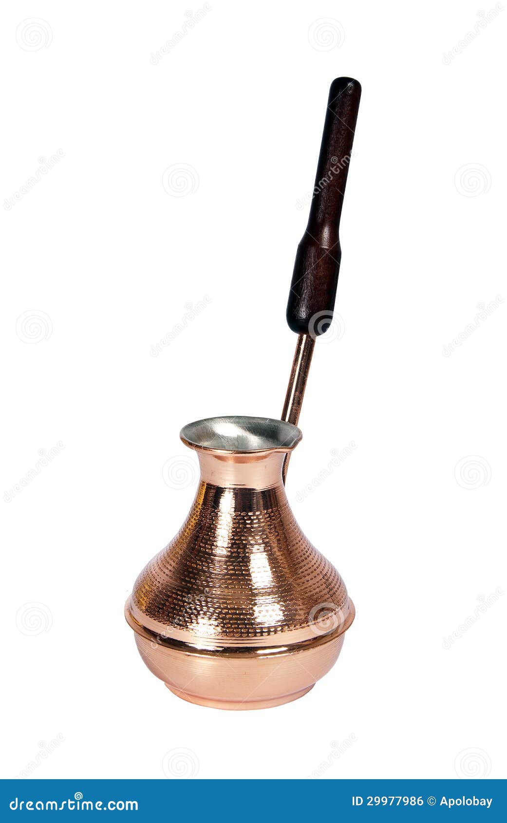 Copper Cezve Isolated on White Background Stock Photo - Image of cafe ...