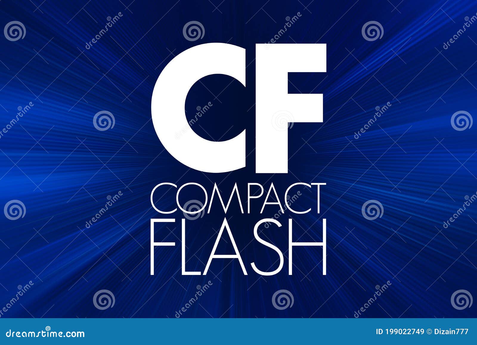 CF - Compact Flash acronym stock illustration. Illustration of word ...