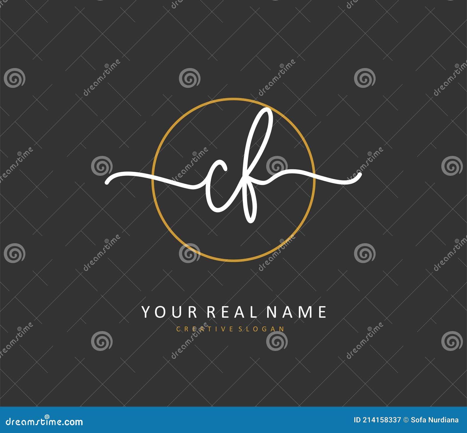 Initial Letter Handwriting and Signature Logo. a Concept Handwriting ...