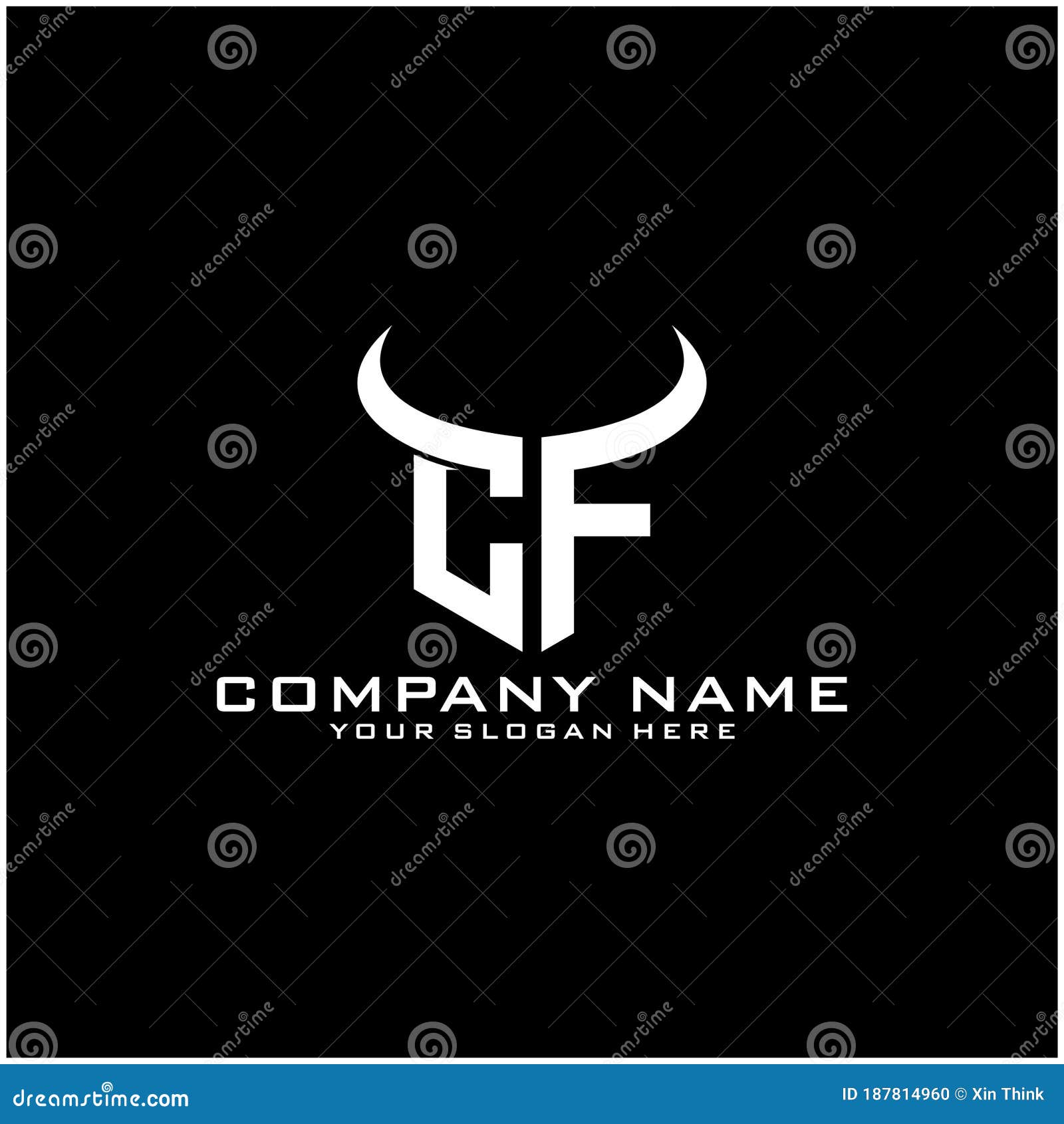 CF Letter Logo Icon Design Template Elements Stock Vector ...