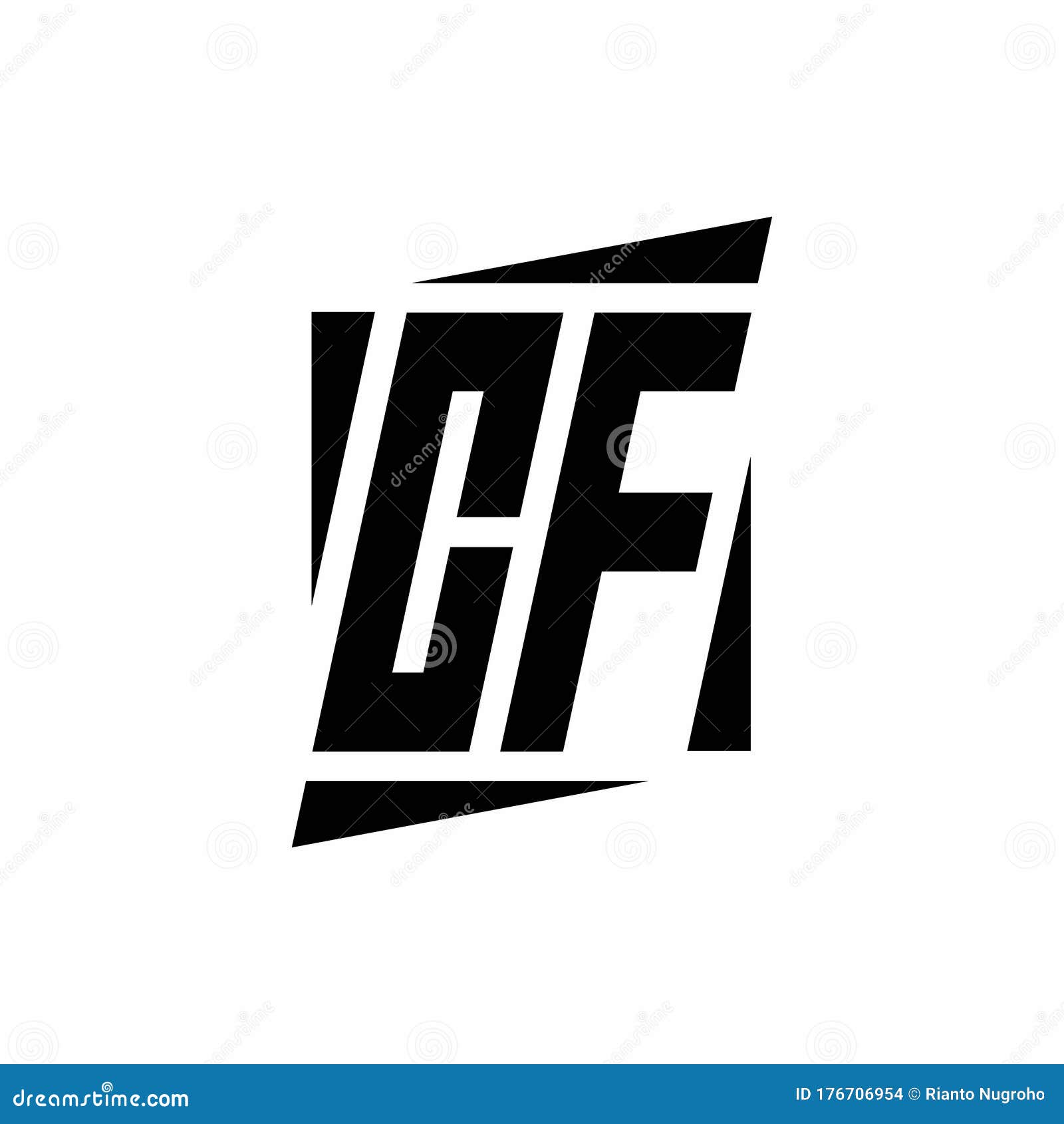 CF Logo Monogram with Modern Style Concept Design Template Stock Vector ...