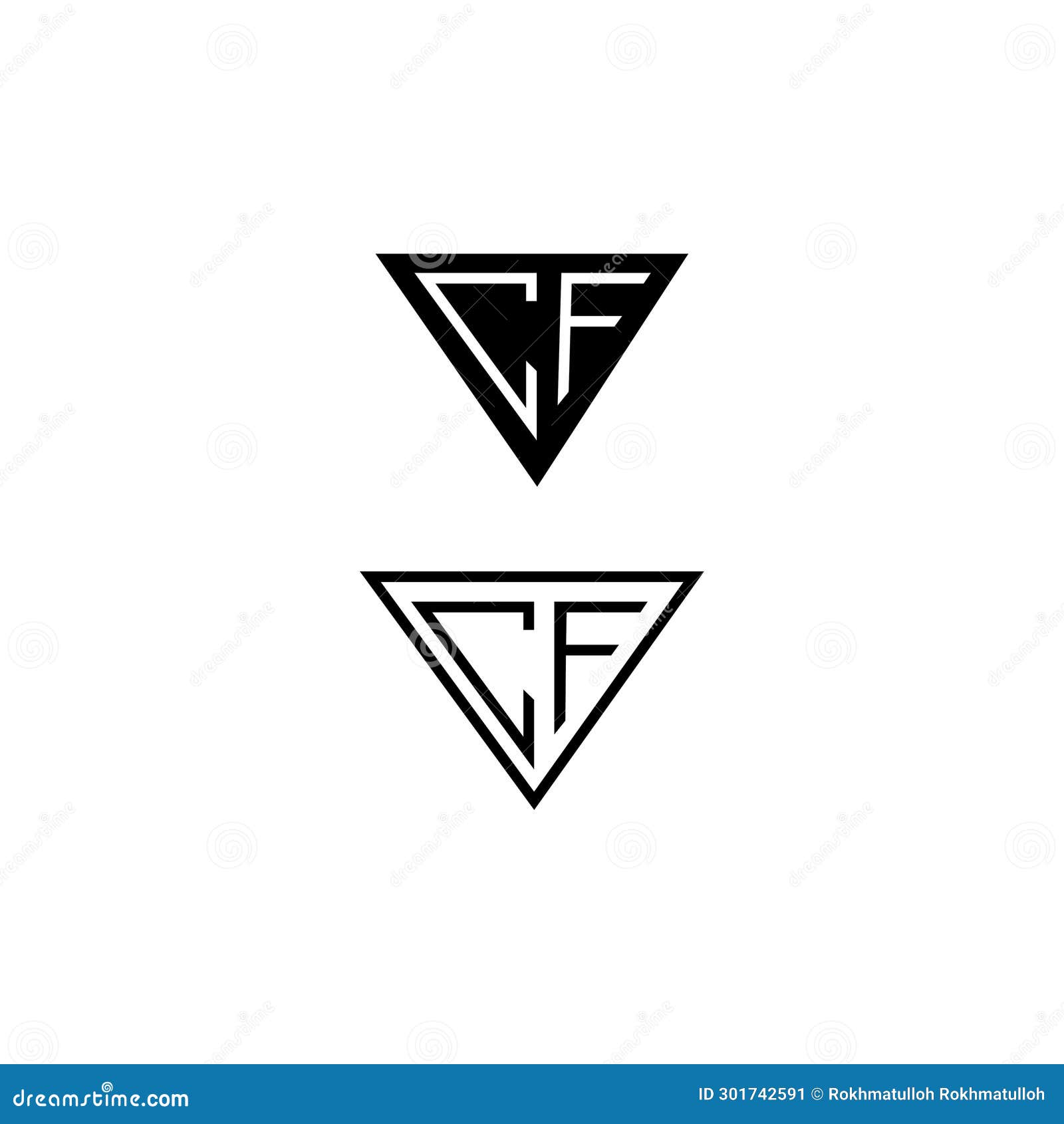 CF Logo Template Triangle Abstract Vector Illustration Stock Vector ...
