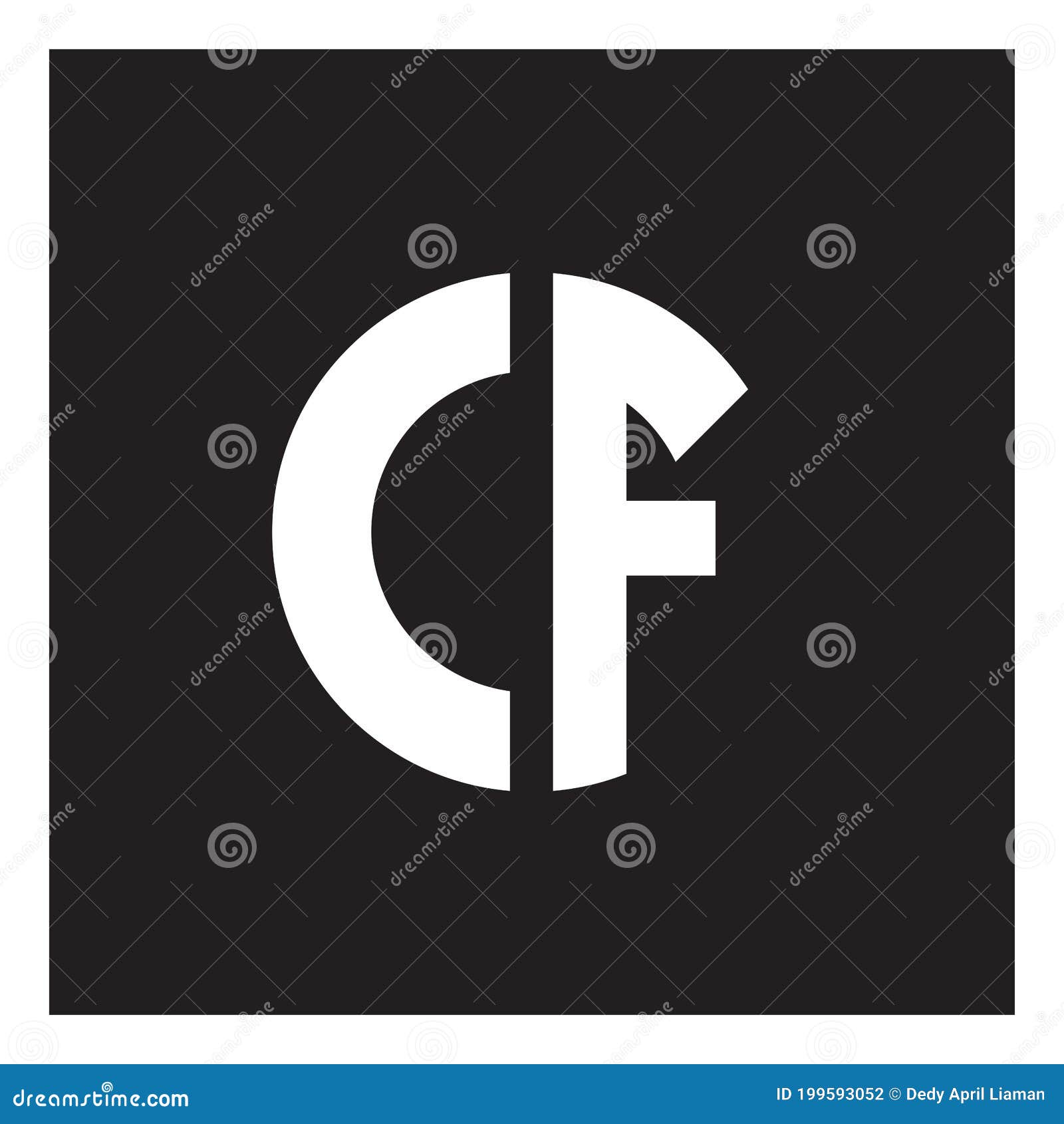 CF Monogram Logo Letter Vector Profesional Stock Vector - Illustration ...