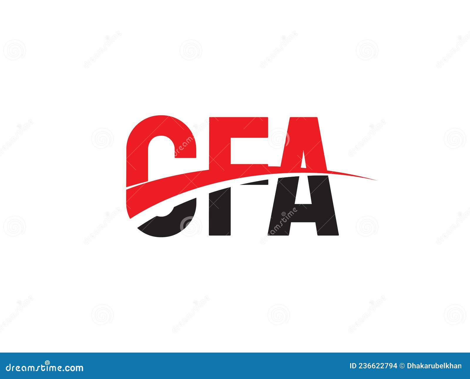 CFA Letter Initial Logo Design Vector Illustration Stock Vector ...