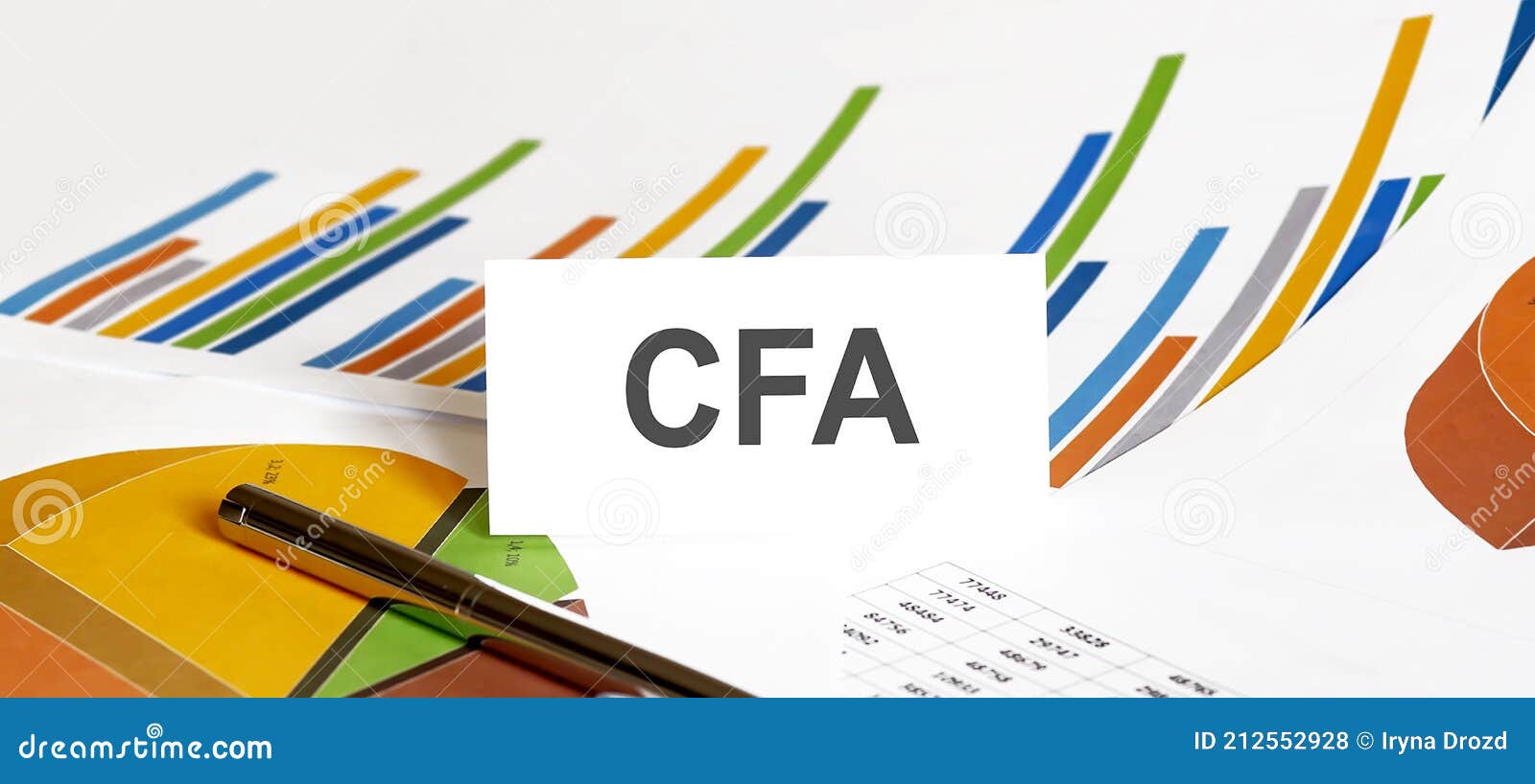CFA Text on Paper on the Chart Background with Pen Stock Photo - Image ...