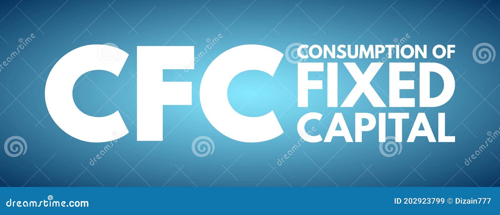 Cfc Consumption Of Fixed Capital Concept With Big Word Or Text And Team ...