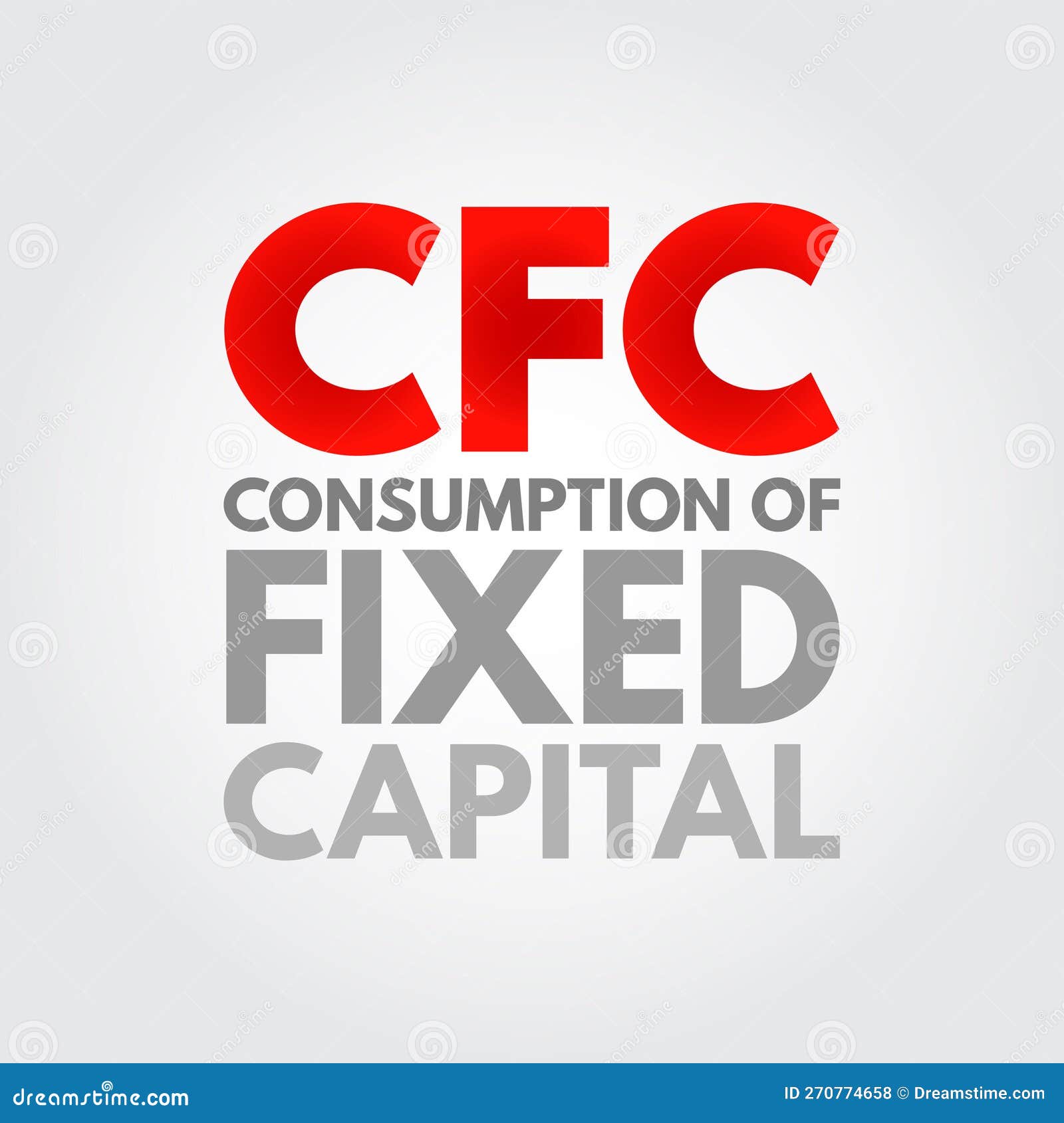 Cfc Consumption Of Fixed Capital Concept With Big Word Or Text And Team ...