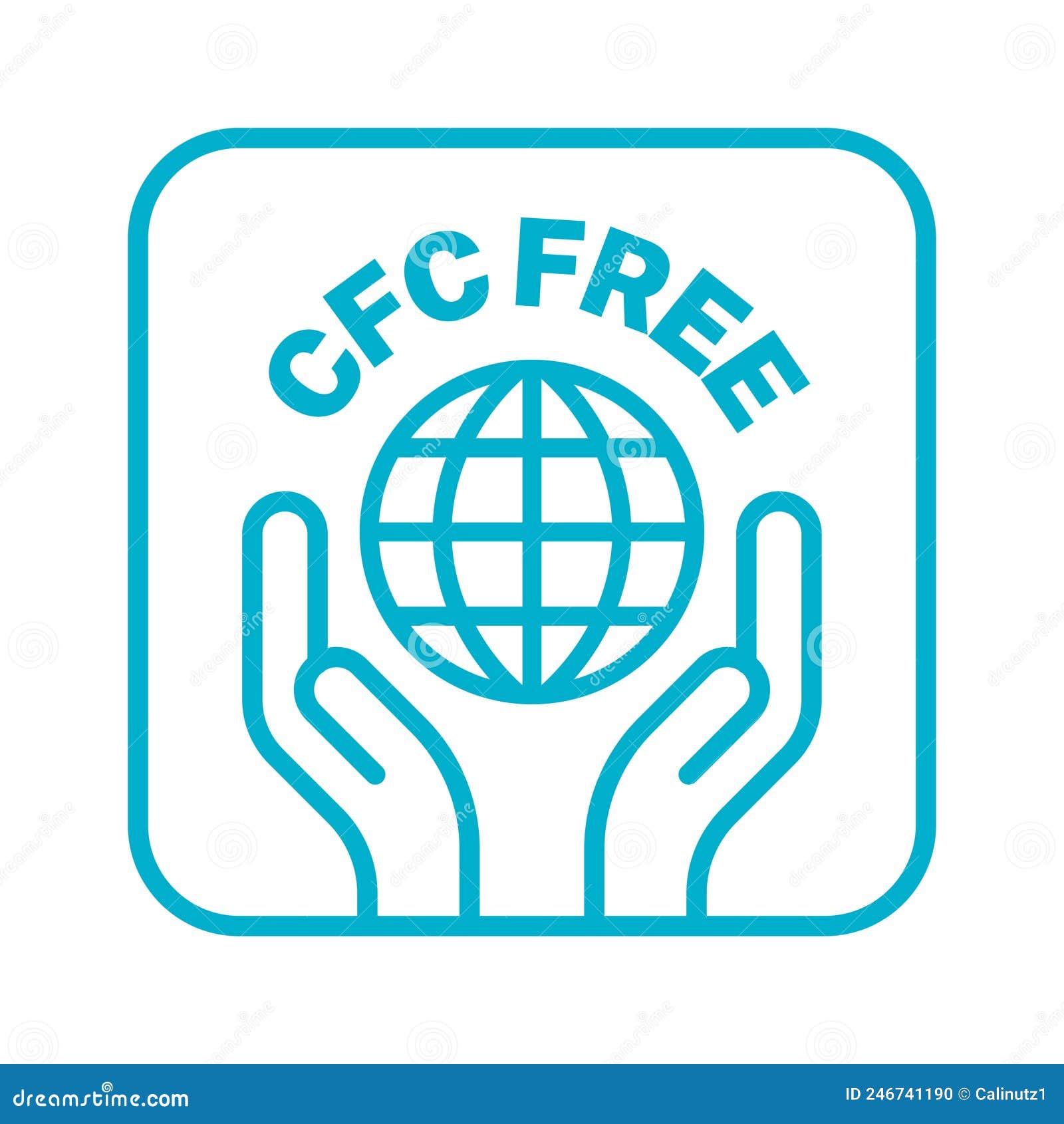 CFC Free, Ozone Friendly Vector Round Icon Badge Stock Vector ...