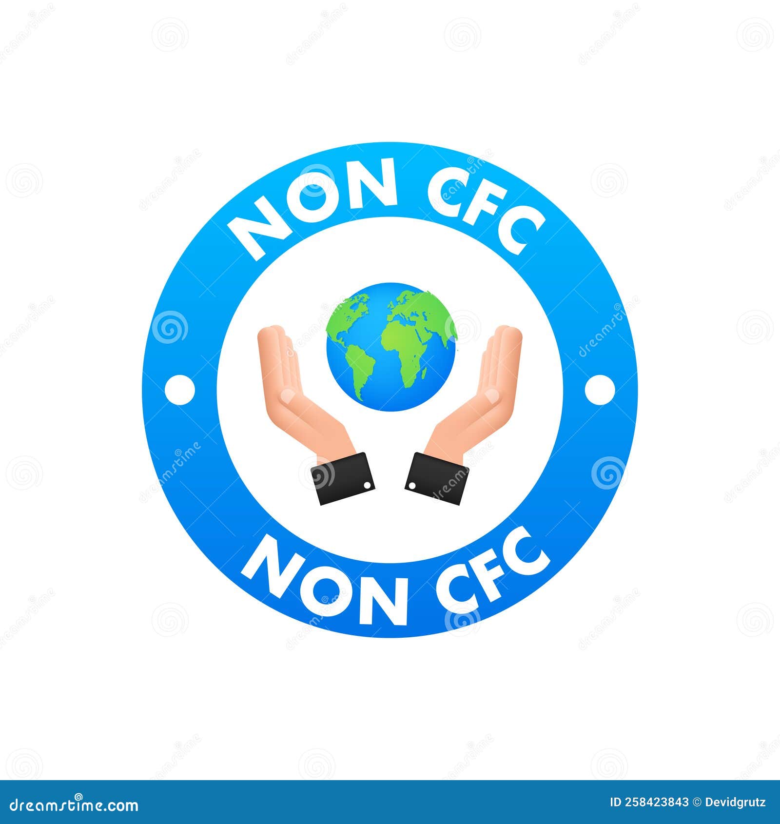 CFC Free Sign. Chlorofluorocarbons or Freon. Vector Illustration. Stock ...