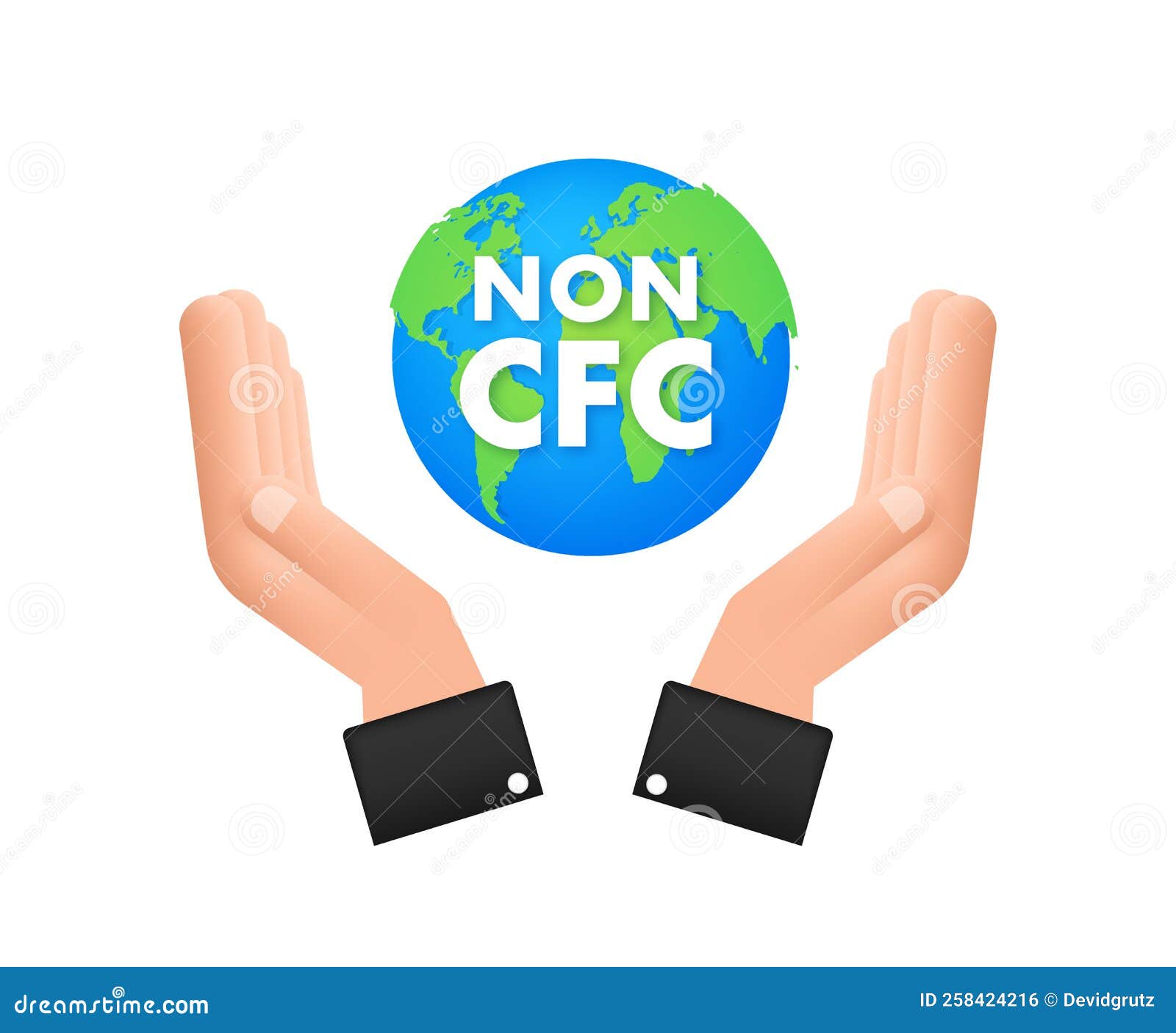 CFC Free Sign. Chlorofluorocarbons or Freon. Vector Illustration. Stock ...