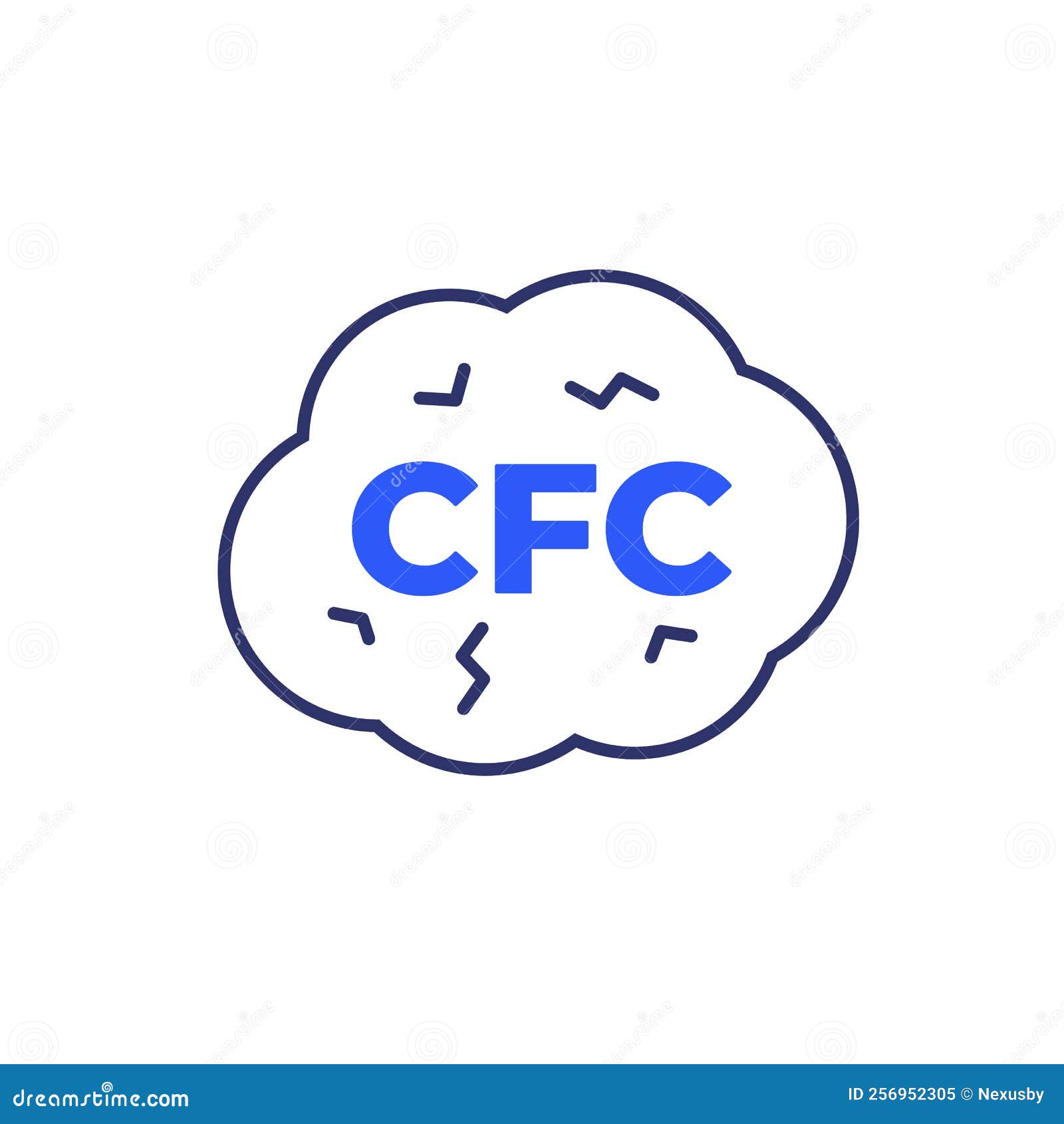 CFC or Freon Gas Icon with a Cloud Stock Vector - Illustration of icon ... CFC or Freon Gas Icon with a Cloud Stock Vector - Illustration of icon ...