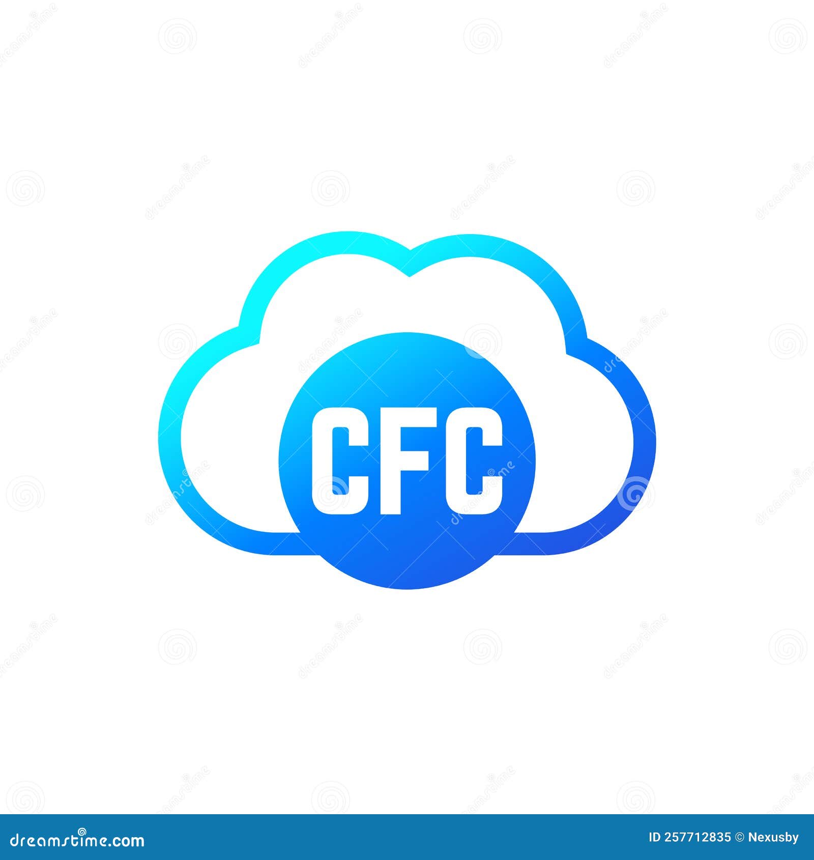 CFC gas icon with a cloud stock vector. Illustration of reduce - 257712835