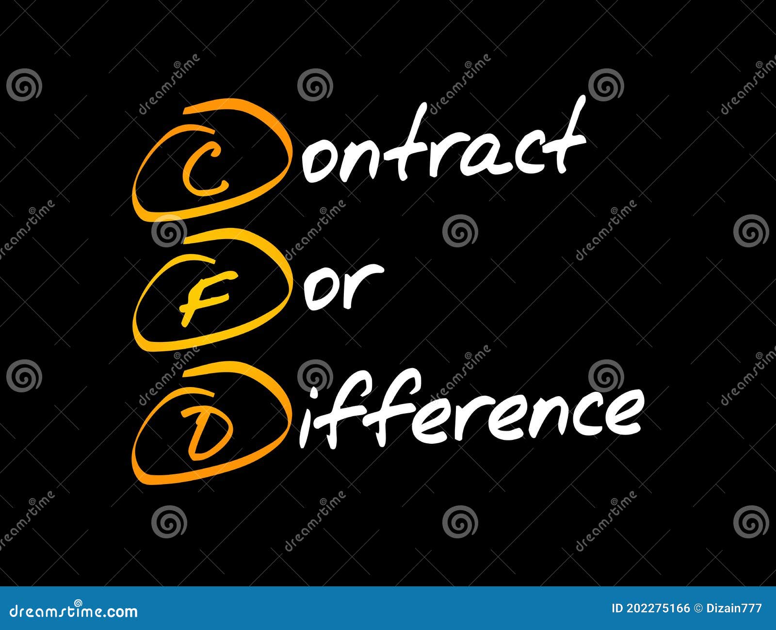 CFD, Contract For Difference. Concept With Keywords, Letters And Icons ...
