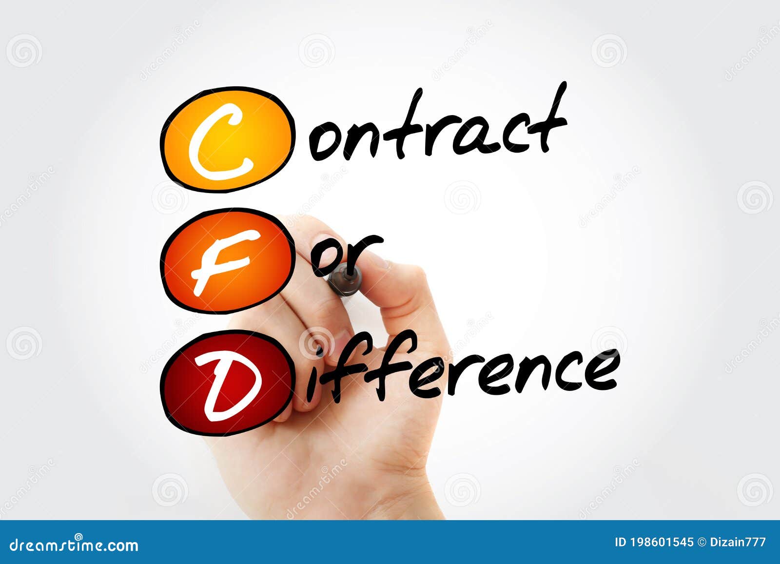 CFD â€“ Contract for Difference Acronym with Marker, Business Concept ...