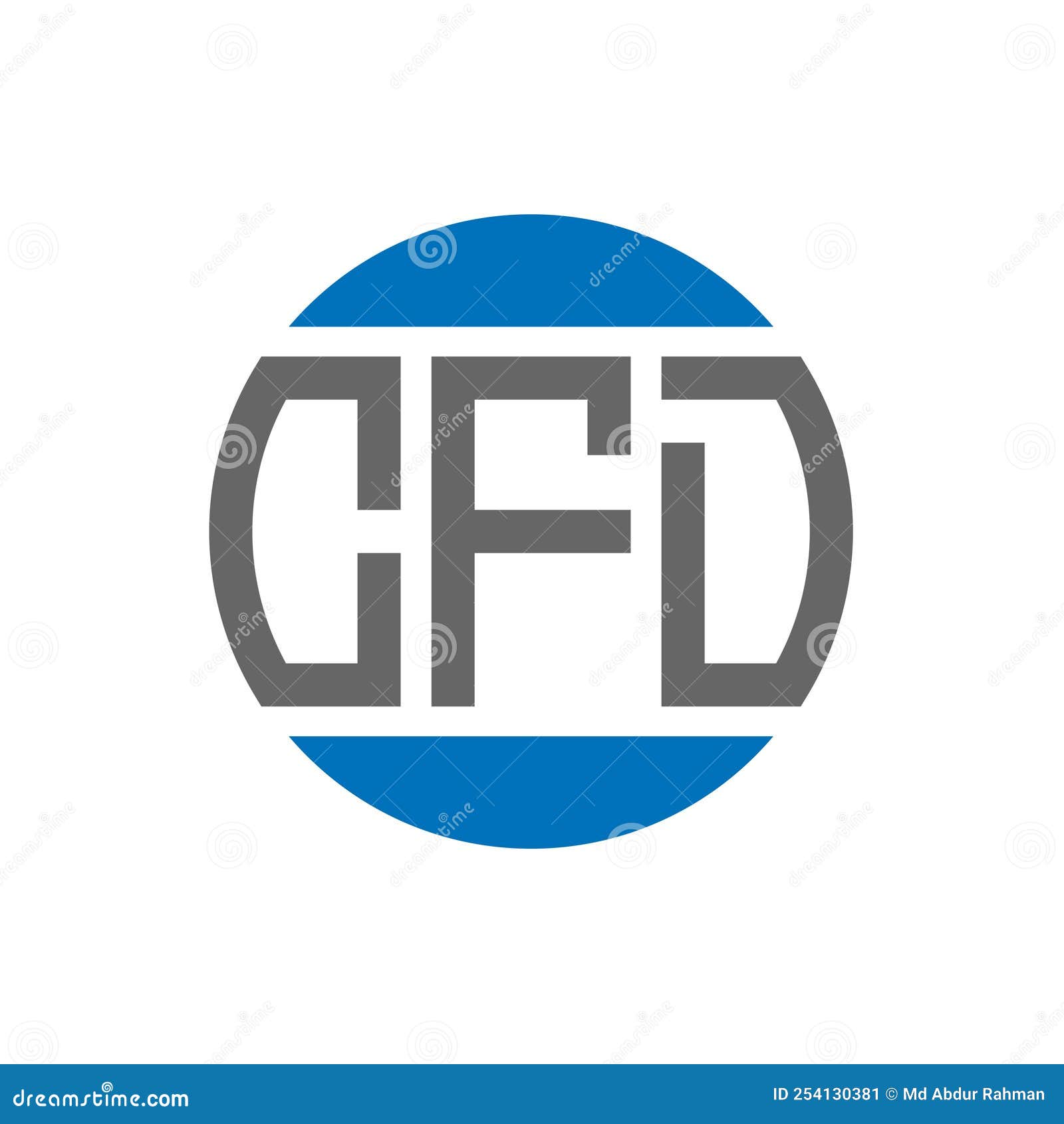 CFD Letter Logo Design on White Background. CFD Creative Initials ...