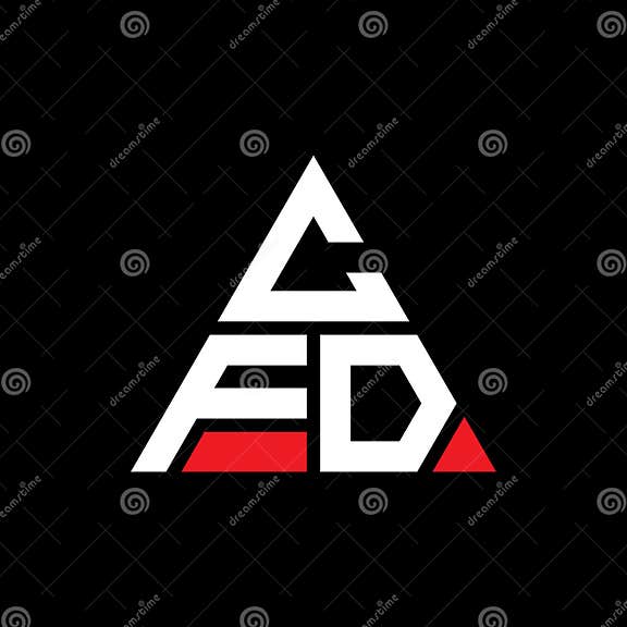 CFD Triangle Letter Logo Design with Triangle Shape. CFD Triangle Logo ...