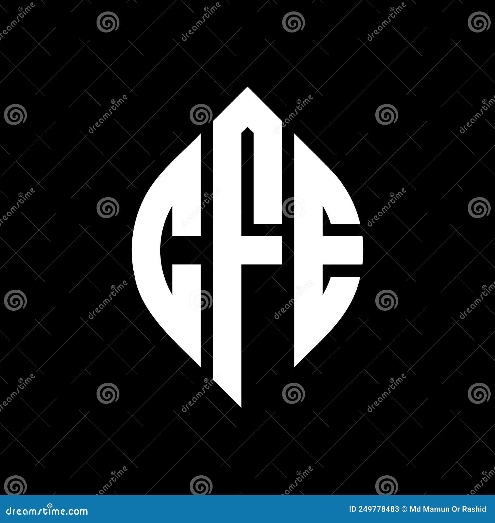 CFE Circle Letter Logo Design with Circle and Ellipse Shape. CFE ...