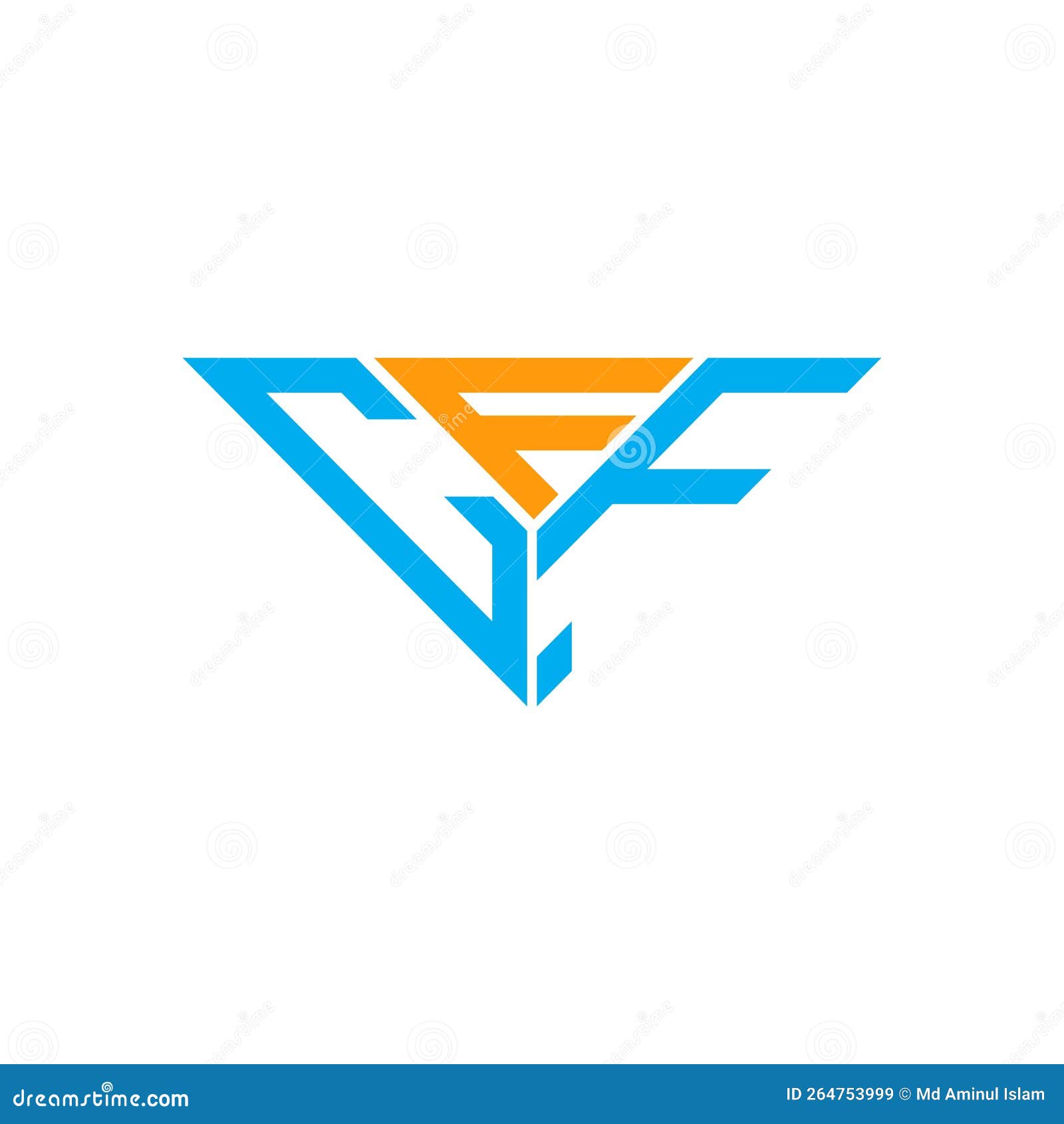 CFF Letter Logo Creative Design with Vector Graphic, Stock Vector ...