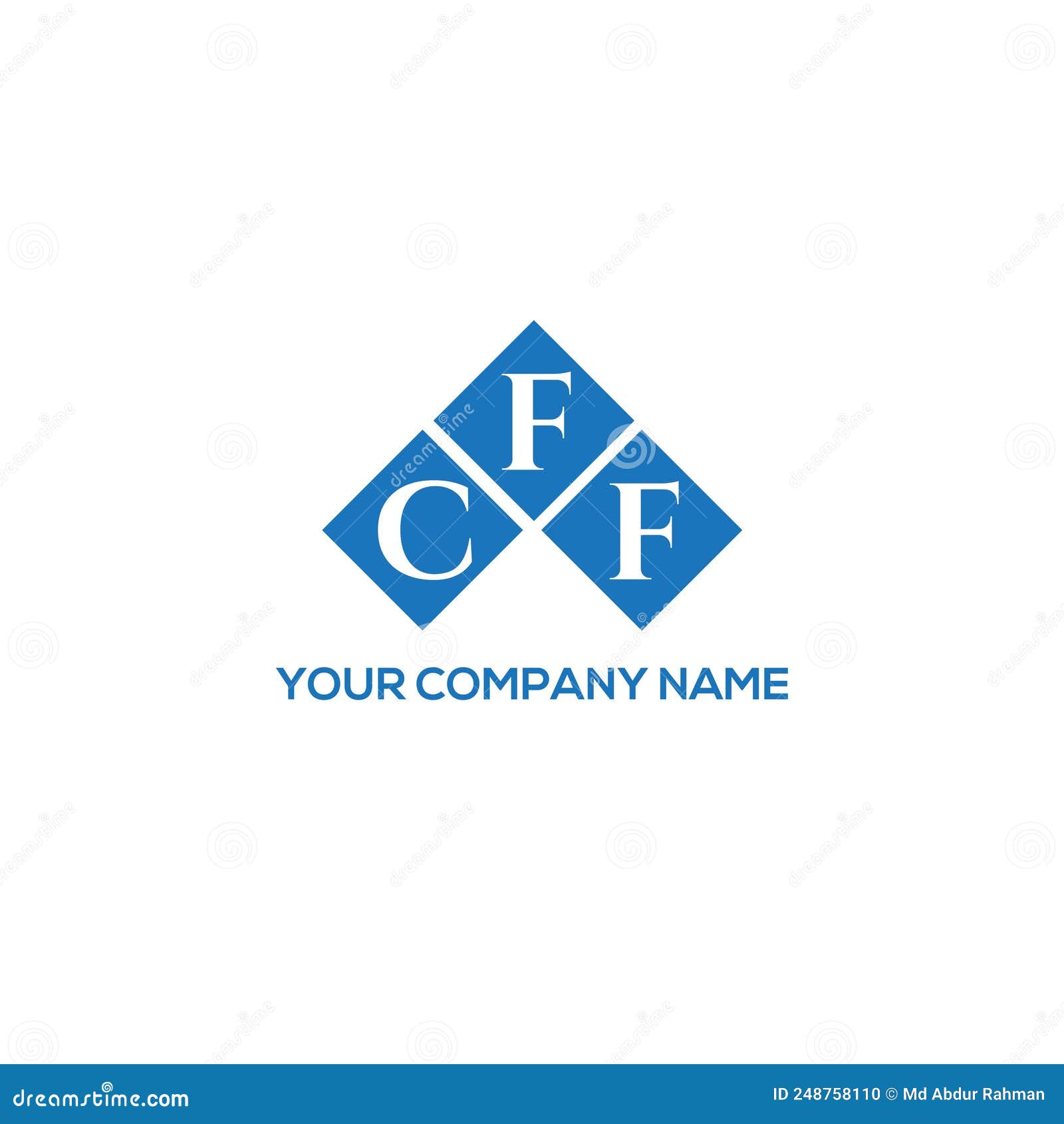 CFF Letter Logo Design on BLACK Background. CFF Creative Initials ...