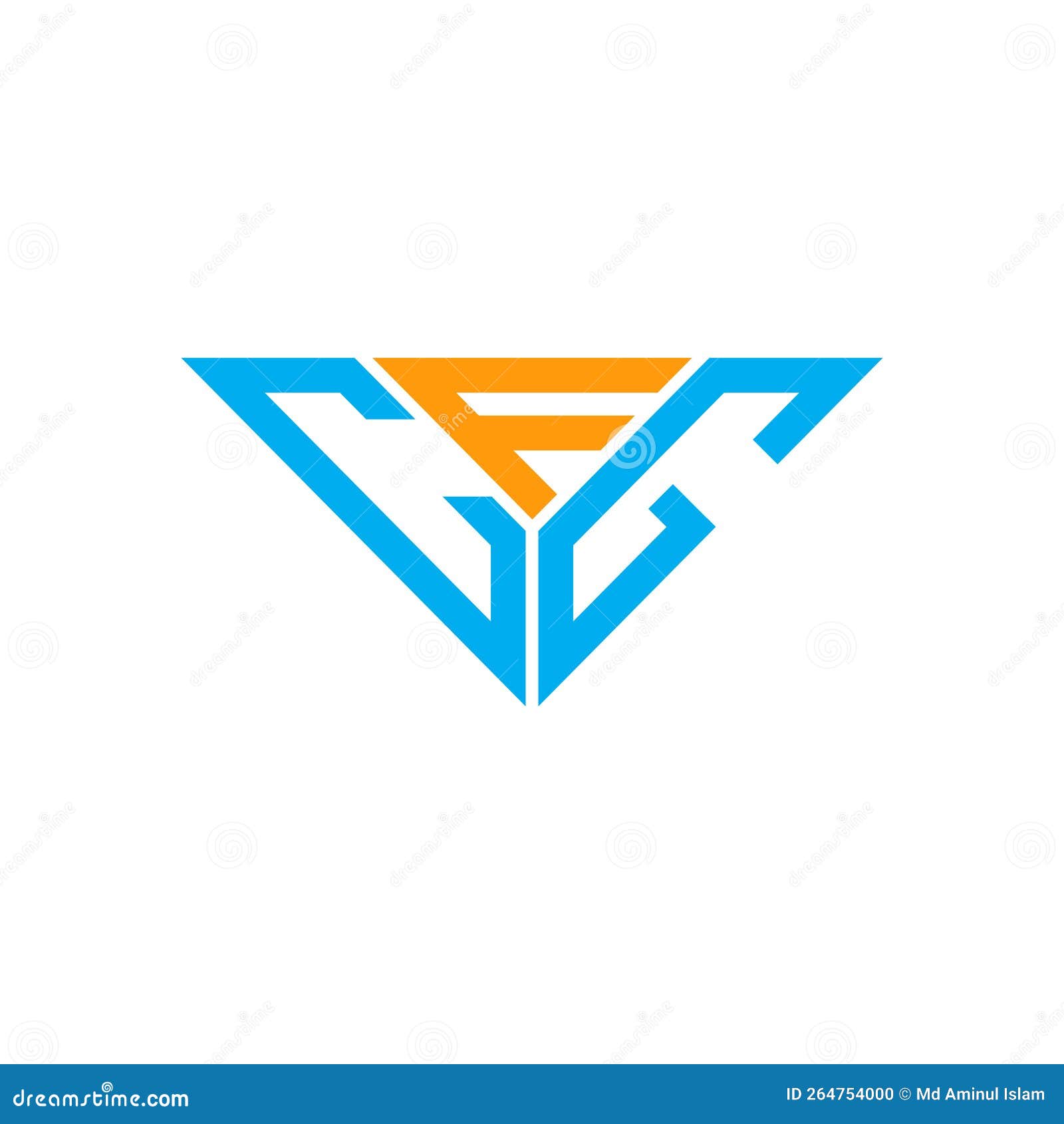 CFG Letter Logo Creative Design with Vector Graphic, Stock Vector ...