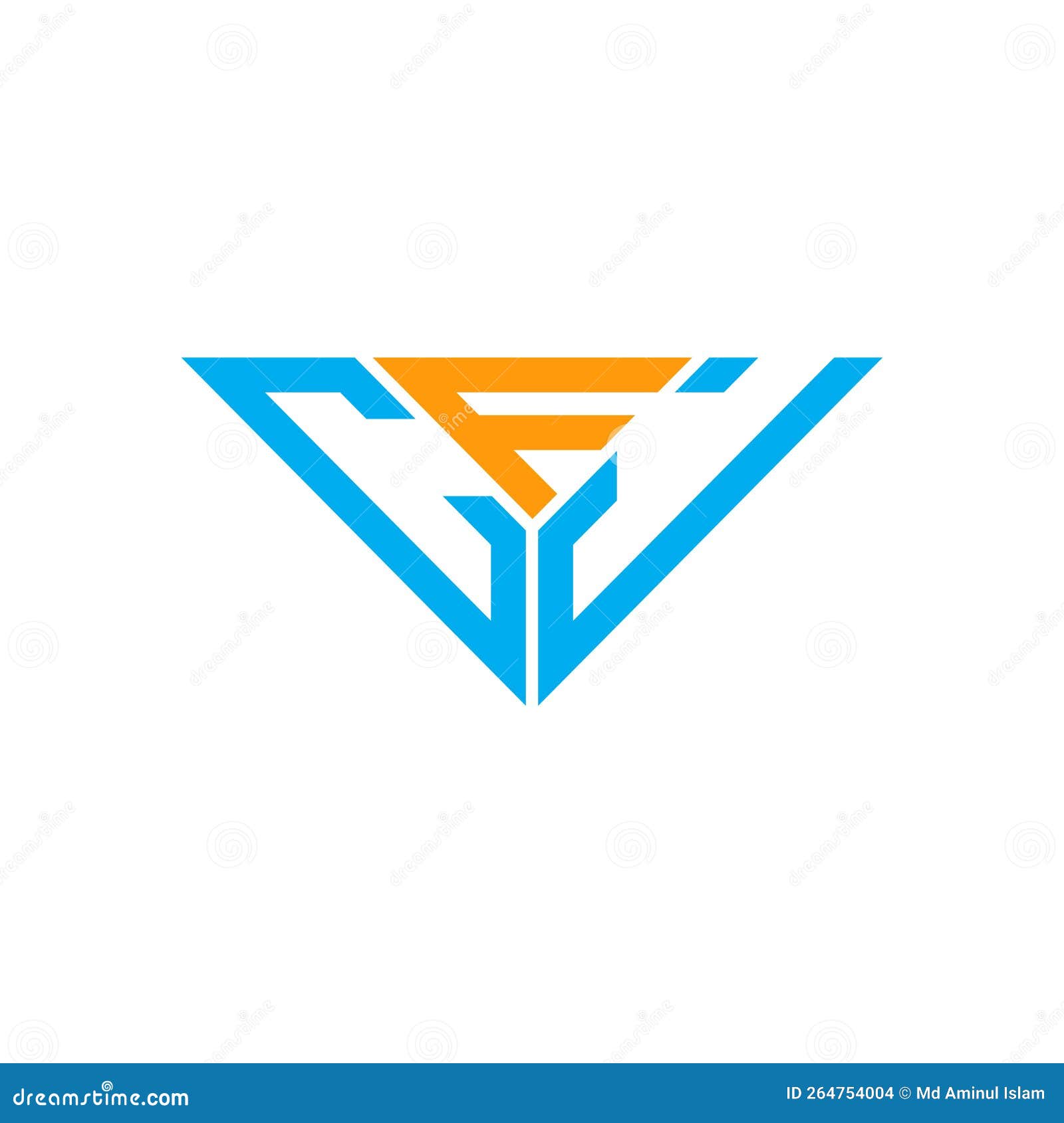 CFJ Letter Logo Creative Design with Vector Graphic, Stock Vector ...