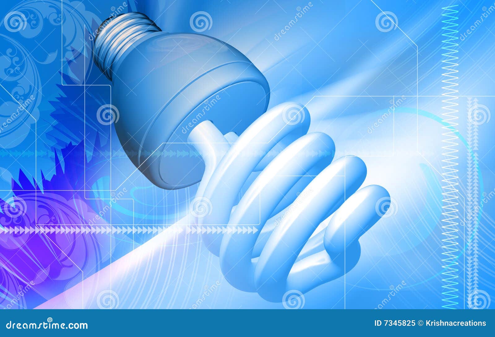 CFL light stock illustration. Illustration of effects - 7345825