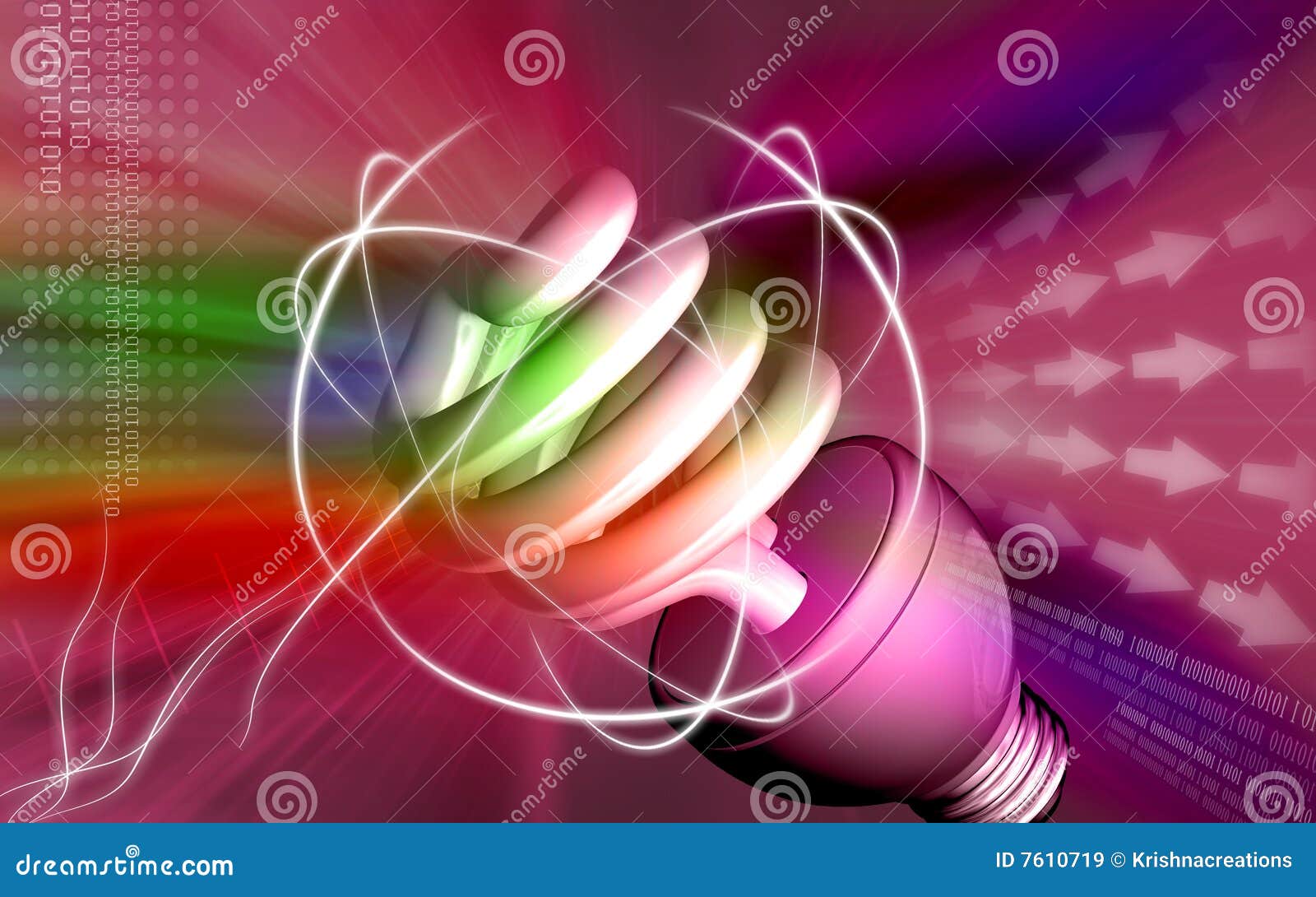 CFL light stock illustration. Illustration of brilliant - 7610719