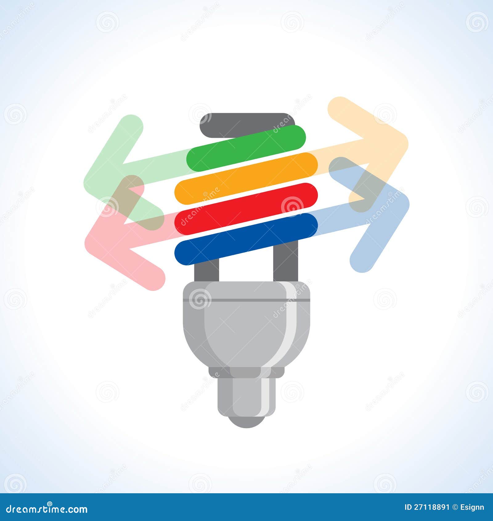 Cfl light bulb and arrow stock vector. Illustration of abstract - 27118891