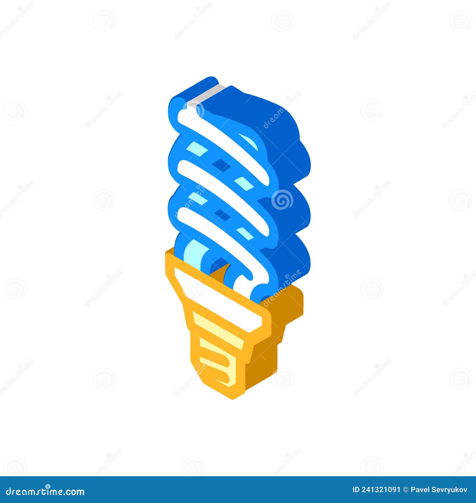 Led Bulb Isometric Icon. 3d Line Art Technical Drawing. Editable Stroke ...