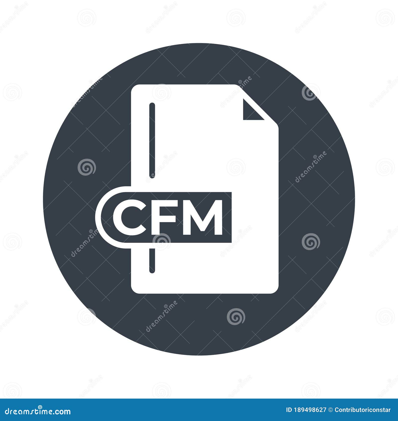 CFM File Format Icon. CFM Extension Filled Icon Stock Vector ...