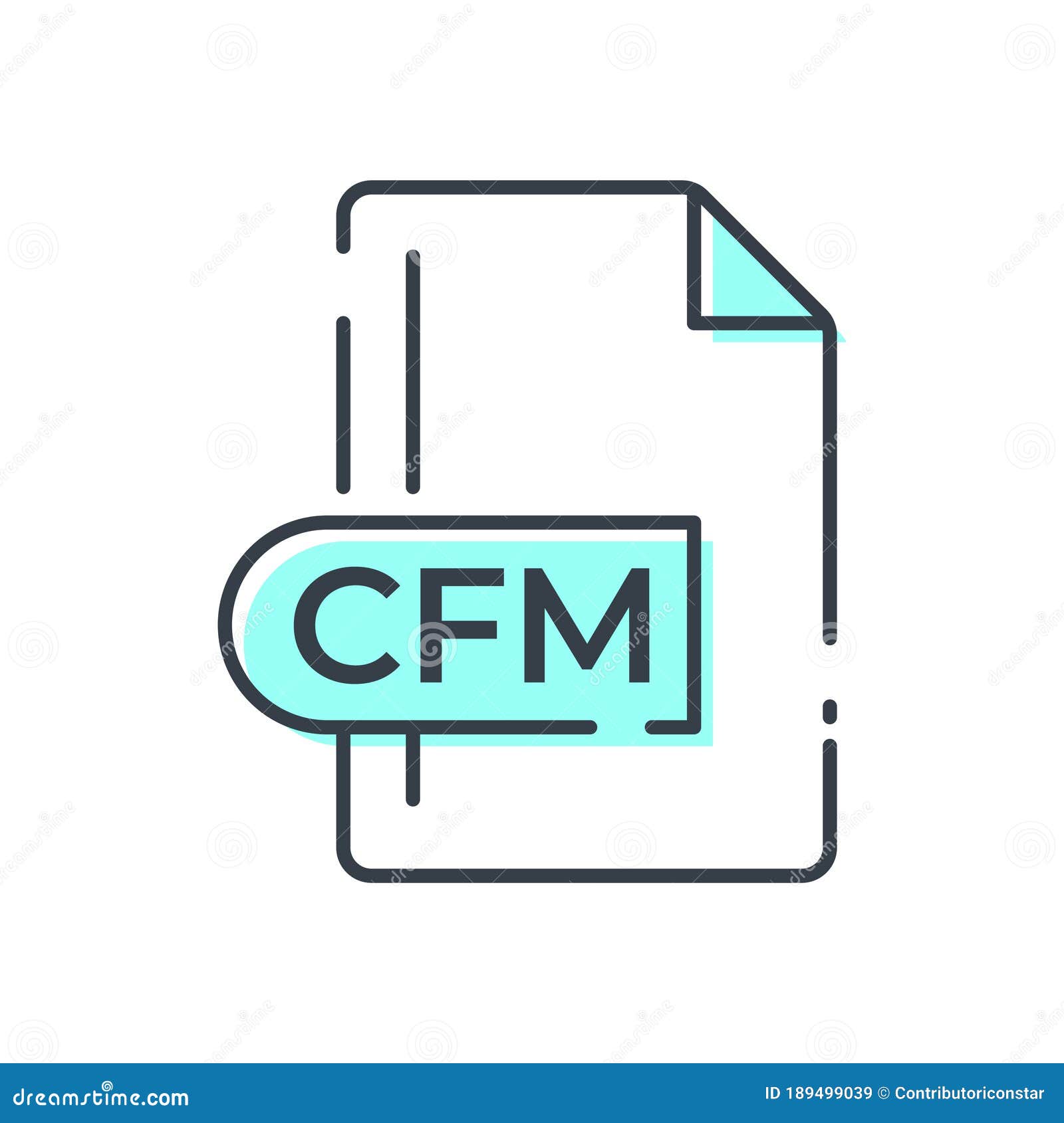 CFM File Format Icon. CFM Extension Filled Icon Stock Vector ...
