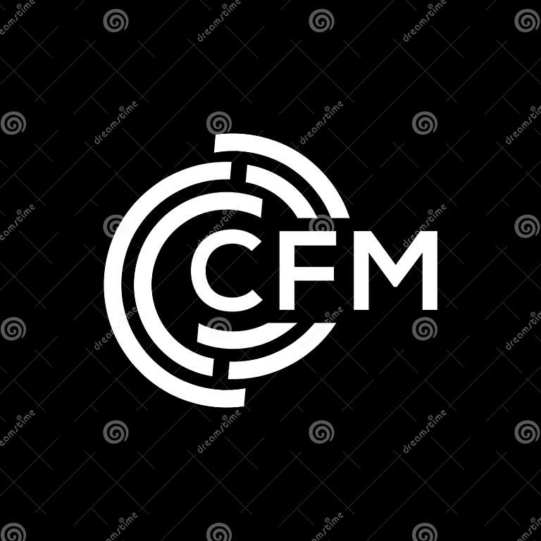 CFM Letter Logo Design on Black Background. CFM Creative Initials ...