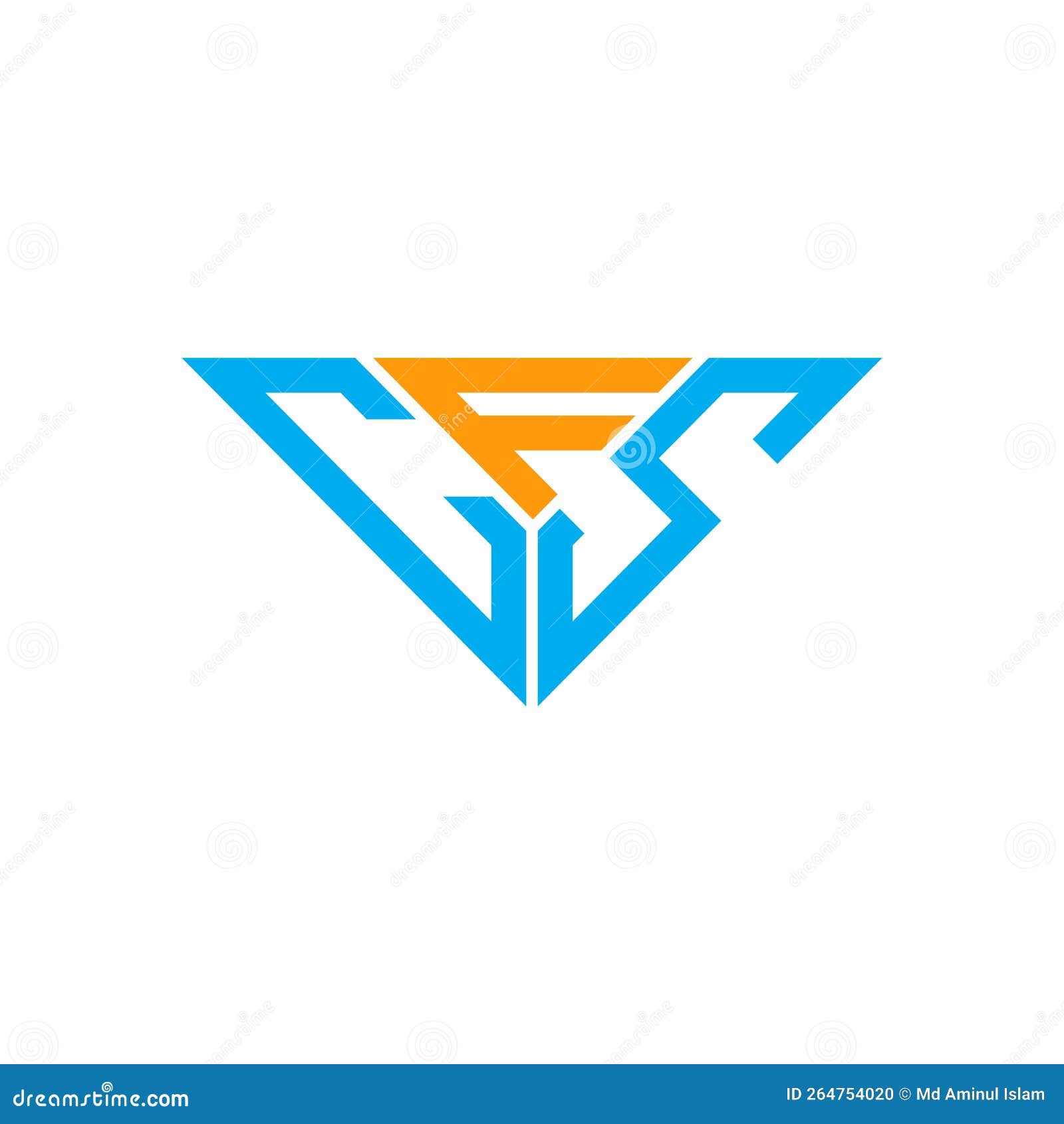 CFR Letter Logo Creative Design with Vector Graphic, Stock Vector ...