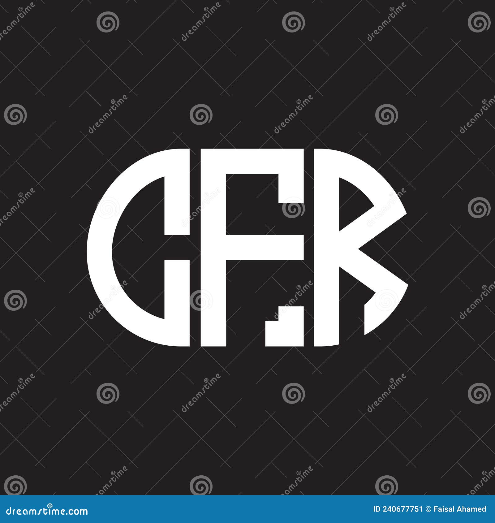 CFR Letter Logo Design On Black Background. CFR Creative Initials ...