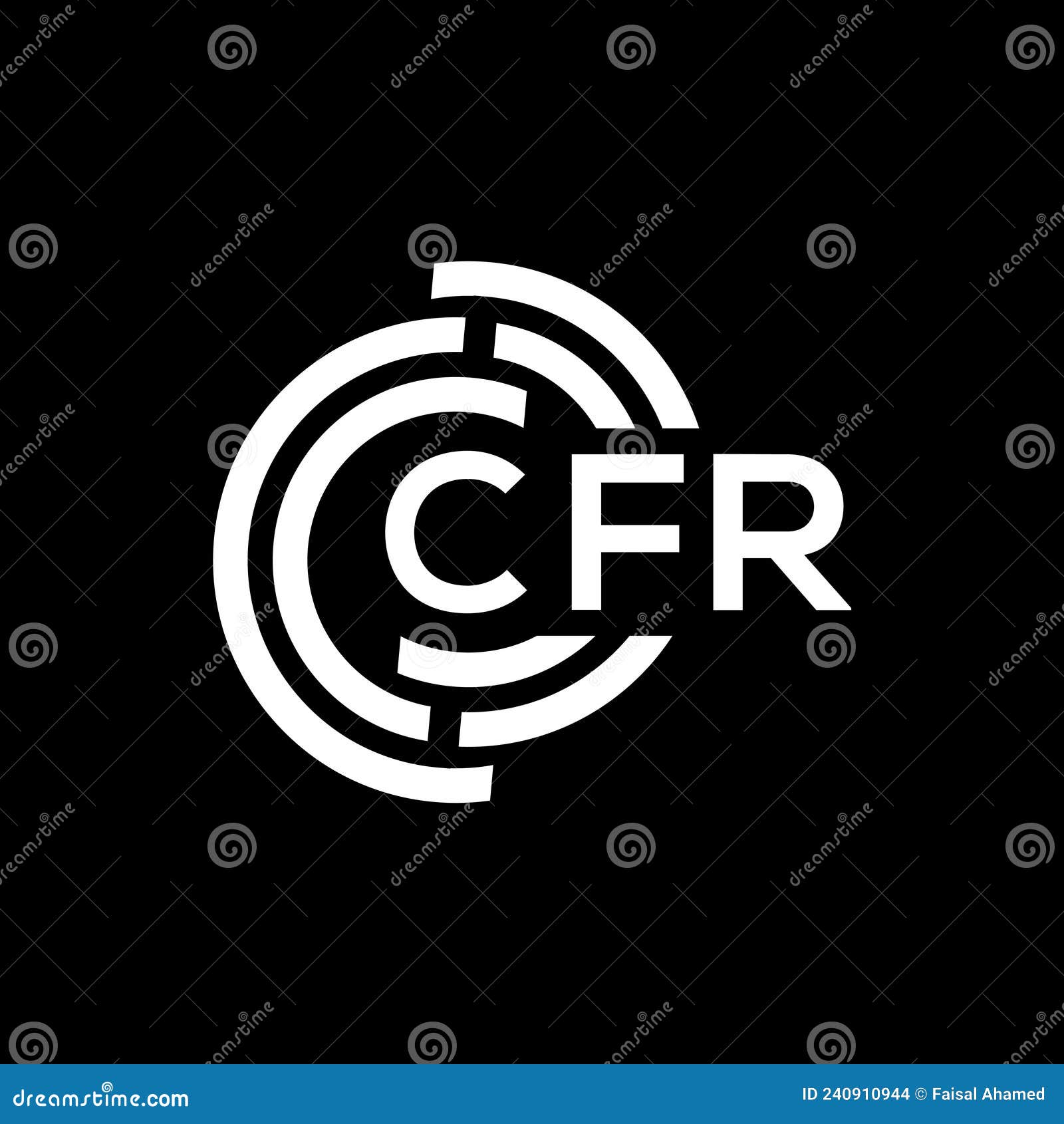 CFR Letter Logo Design On Black Background. CFR Creative Initials ...