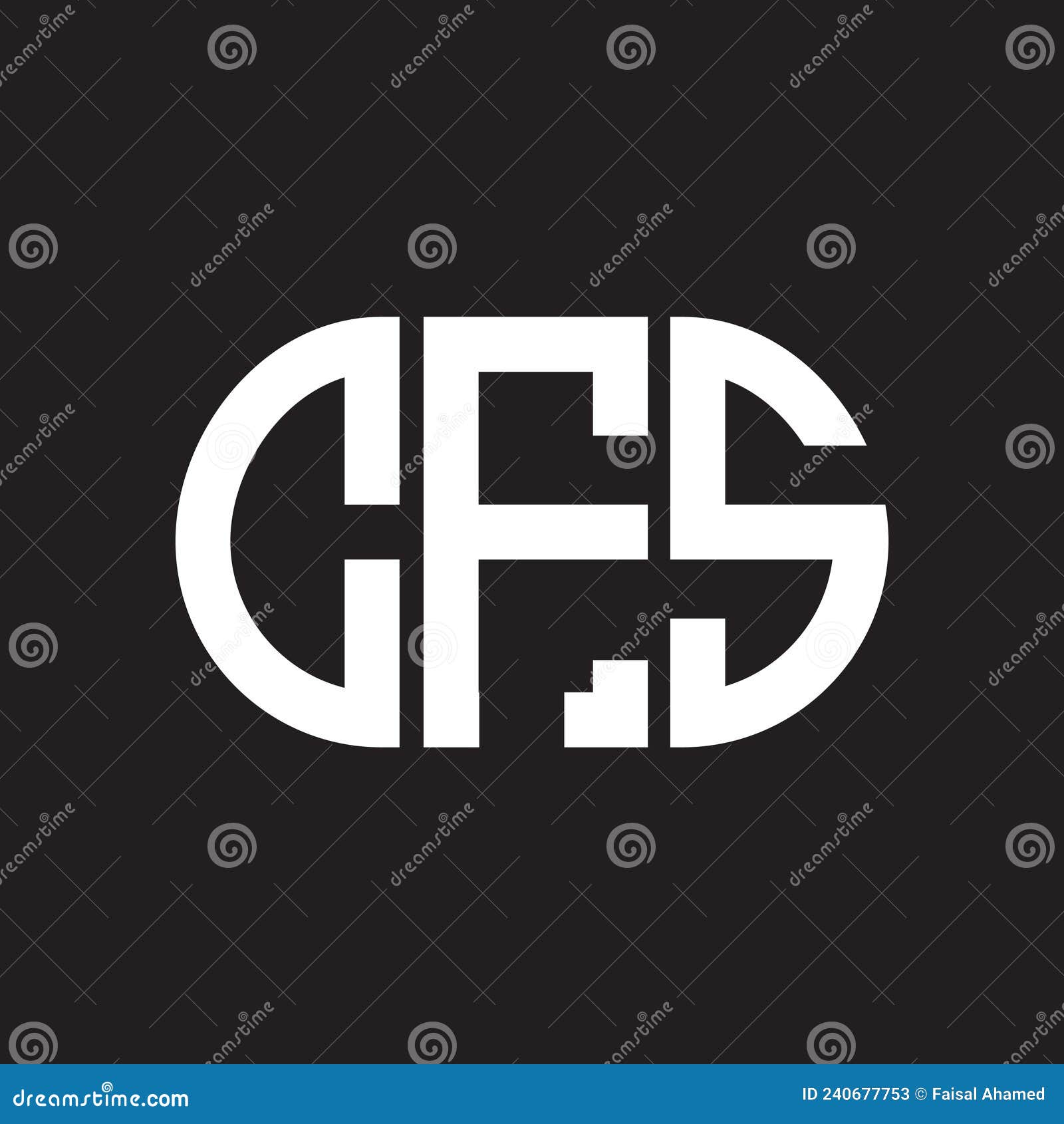 CFS Letter Logo Design on Black Background. CFS Creative Initials ...