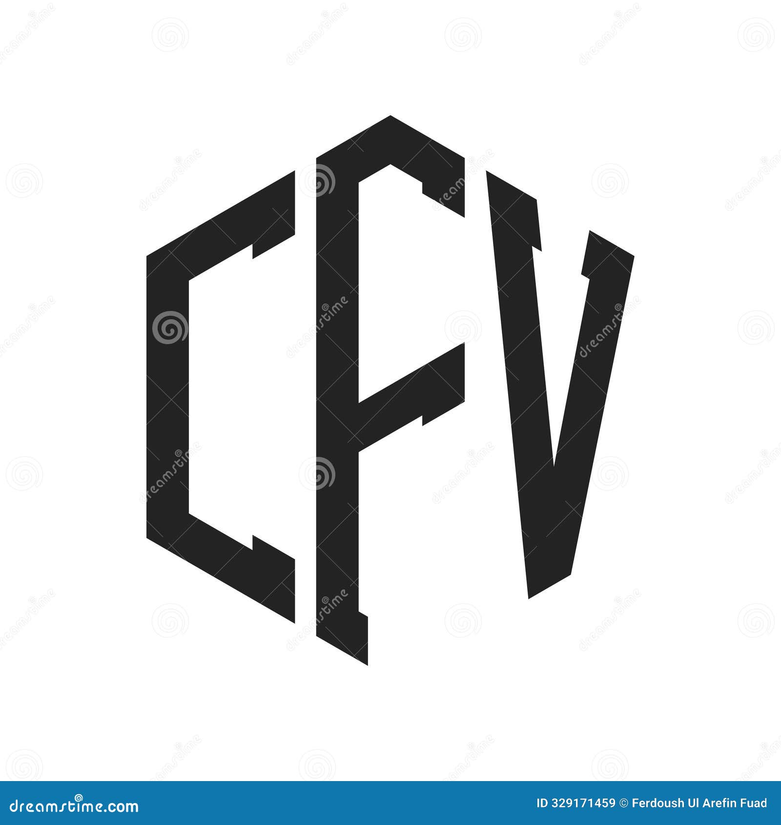 CFV Logo Design. Initial Letter CFV Monogram Logo Using Hexagon Shape ...