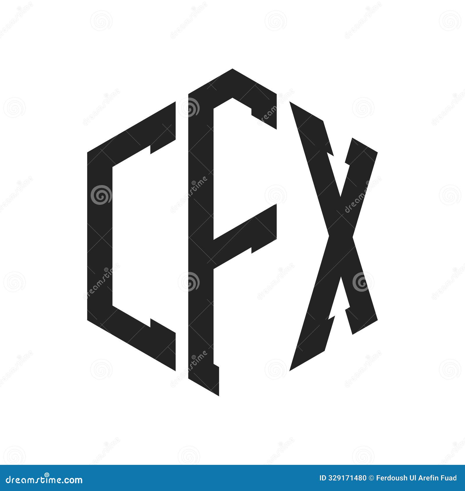 CFX Logo Design. Initial Letter CFX Monogram Logo Using Hexagon Shape ...