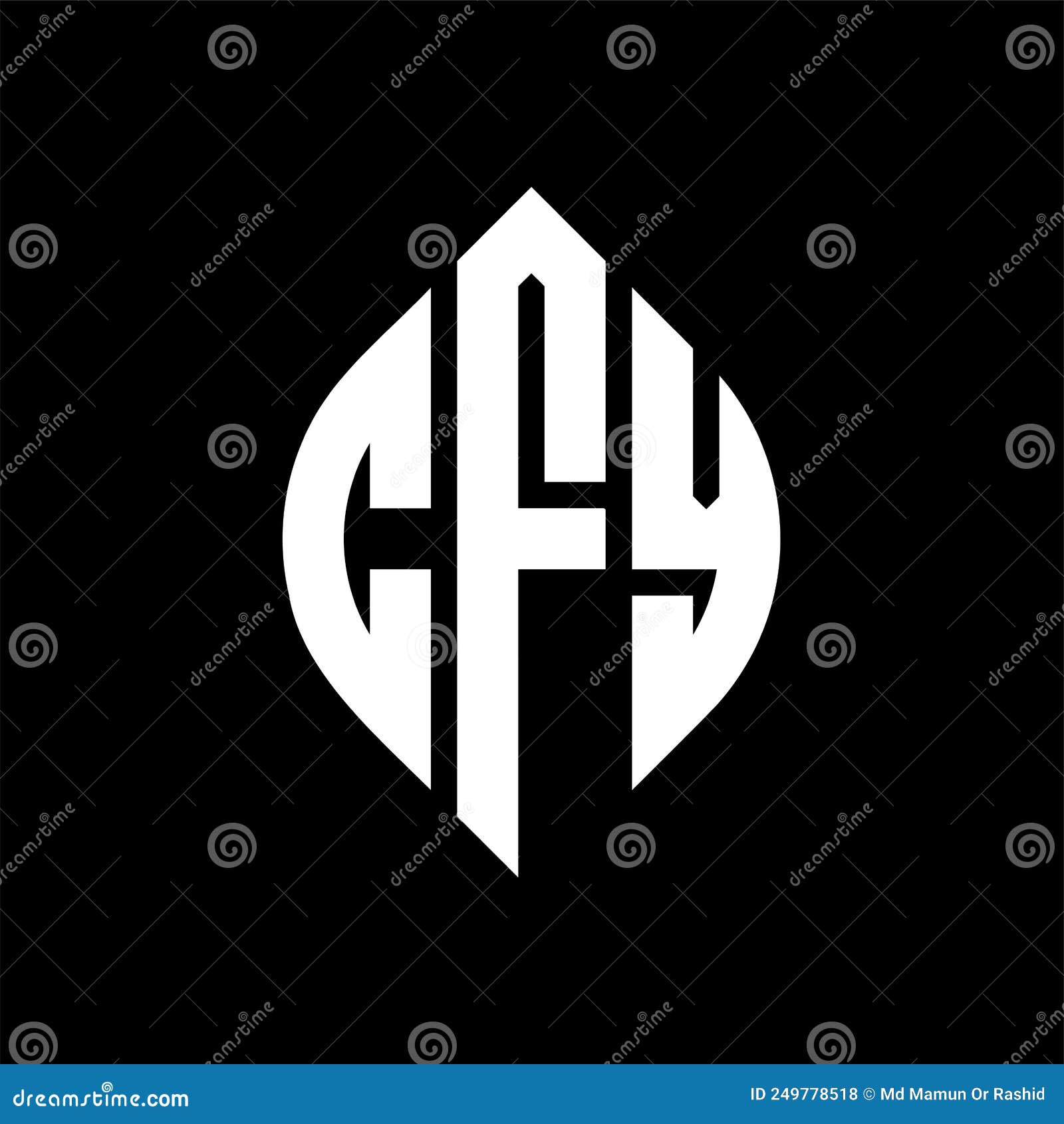CFY Circle Letter Logo Design with Circle and Ellipse Shape. CFY ...