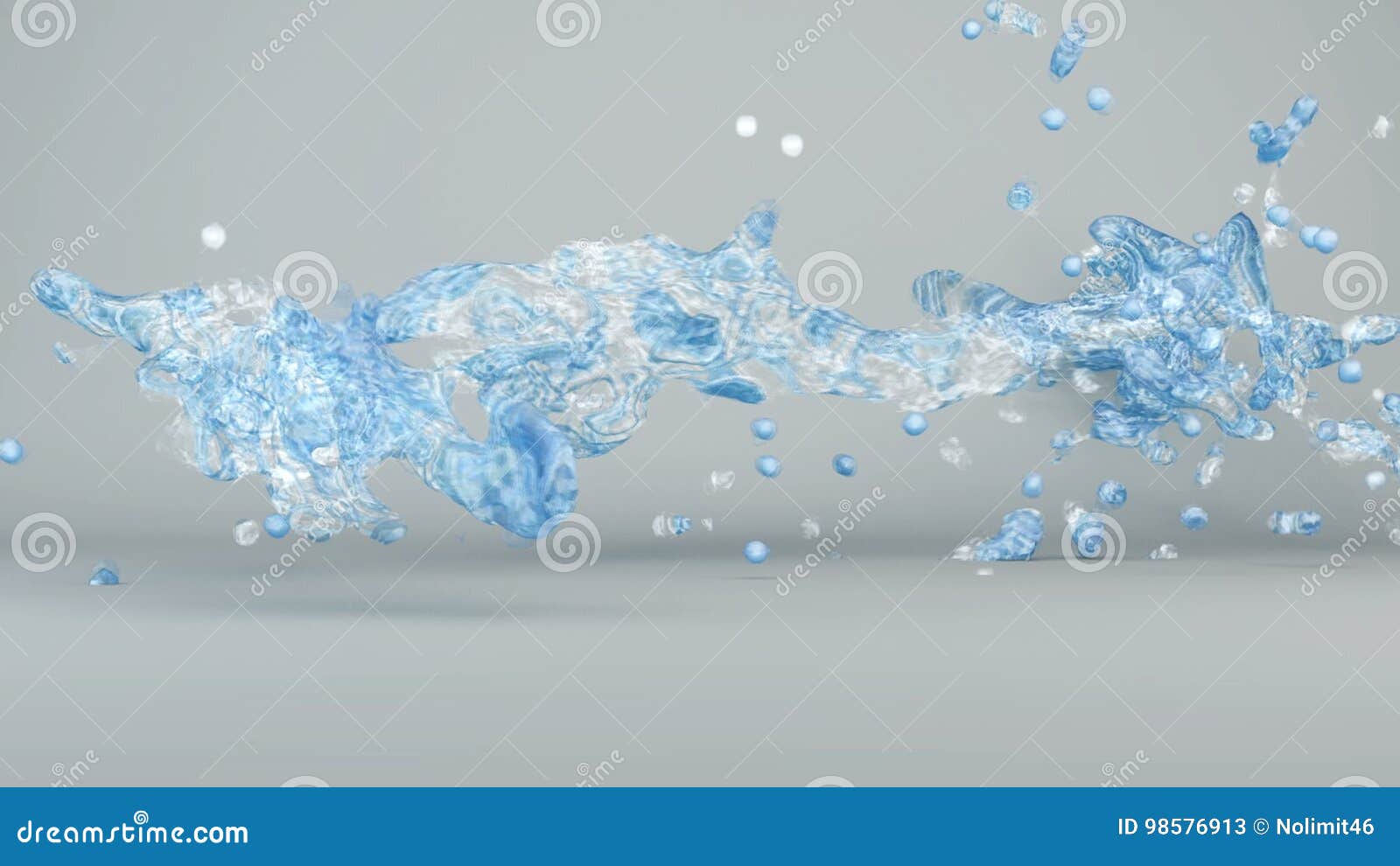 CG-Animation Wasserstrom stock abbildung. Illustration von gesund ...