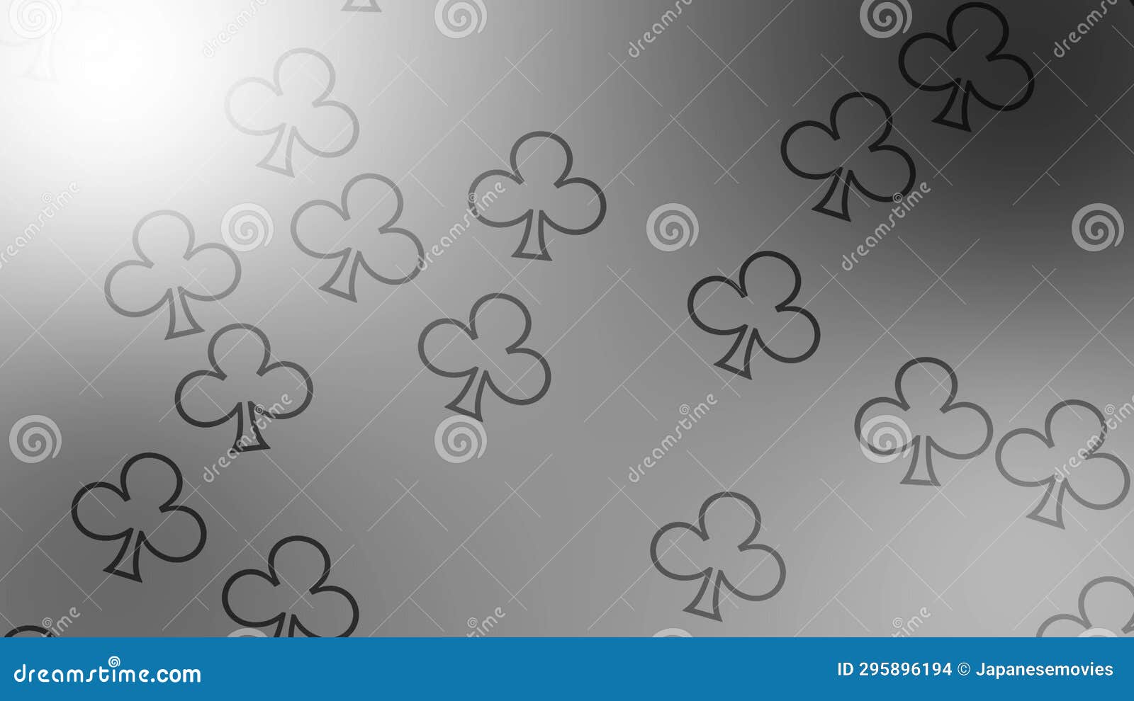 CG of Black and White Background Including Clover Shaped Object Stock ...