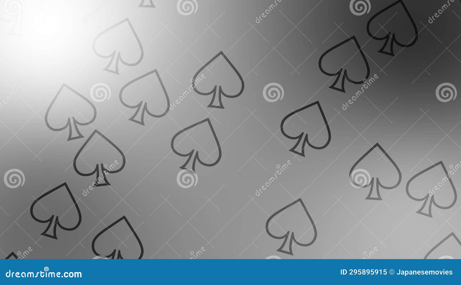 CG of Black and White Background Including Spade Shaped Object Stock ...