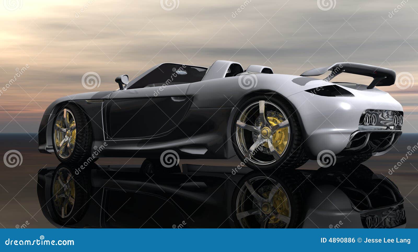 Cg car stock illustration. Illustration of leafsomen, digital - 4890886
