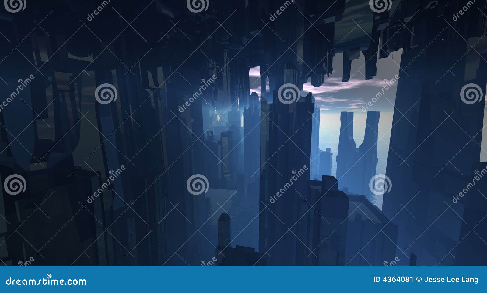 Cg city stock illustration. Illustration of haze, city - 4364081
