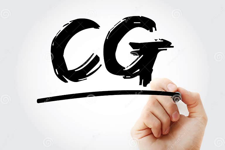 CG - Computer Graphics Acronym with Marker, Technology Concept ...