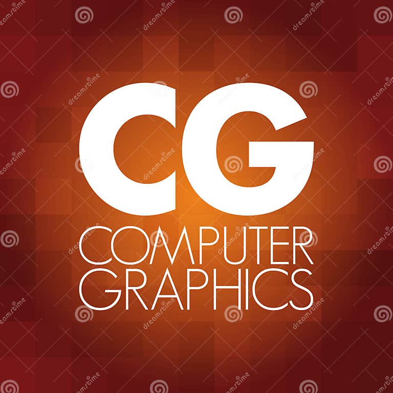 CG - Computer Graphics Acronym, Technology Concept Background Stock ...