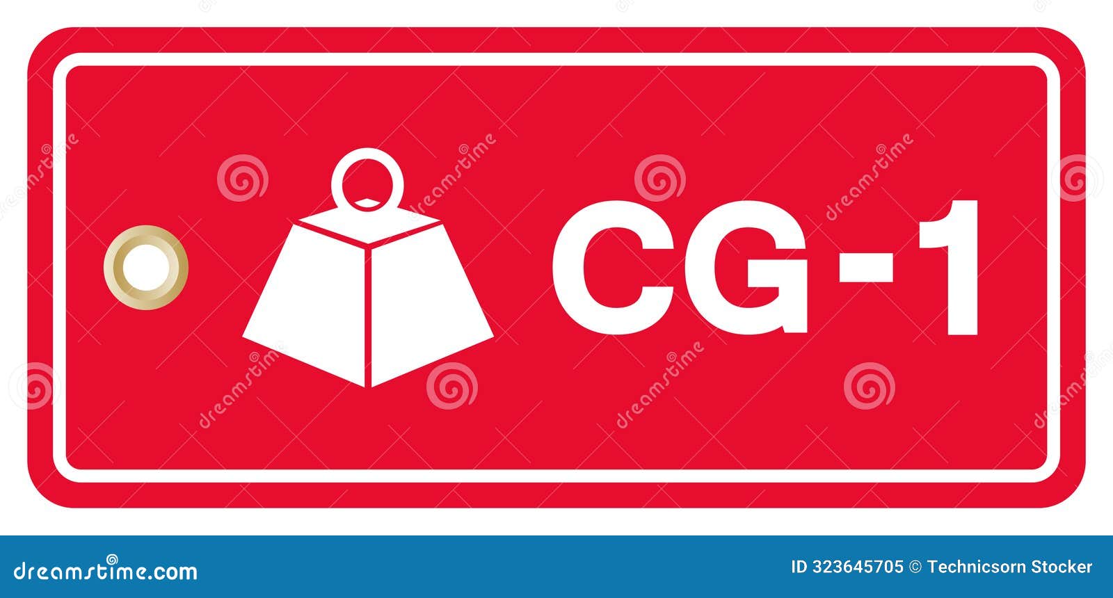 CG-1 Control Gravity Tag Label Symbol Sign, Vector Illustration ...
